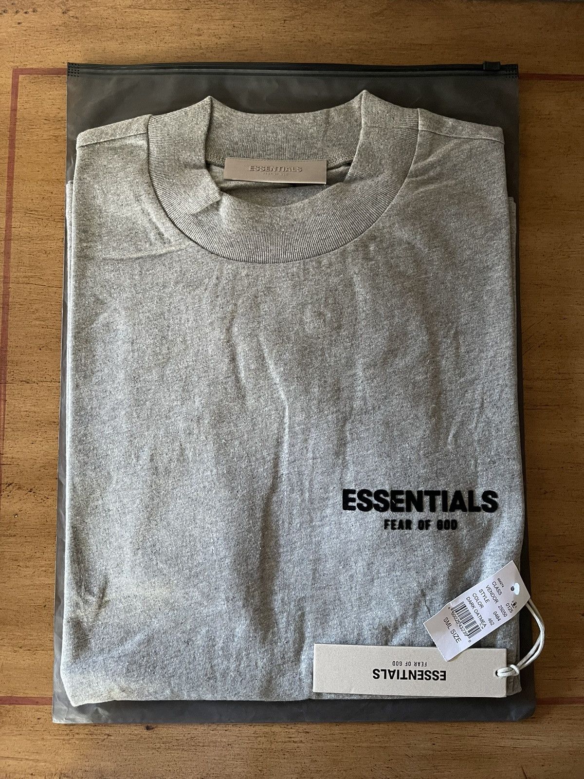 Pacsun FOG - Essentials Fear Of God Dark Oatmeal T-Shirt Sizs(S) | Grailed