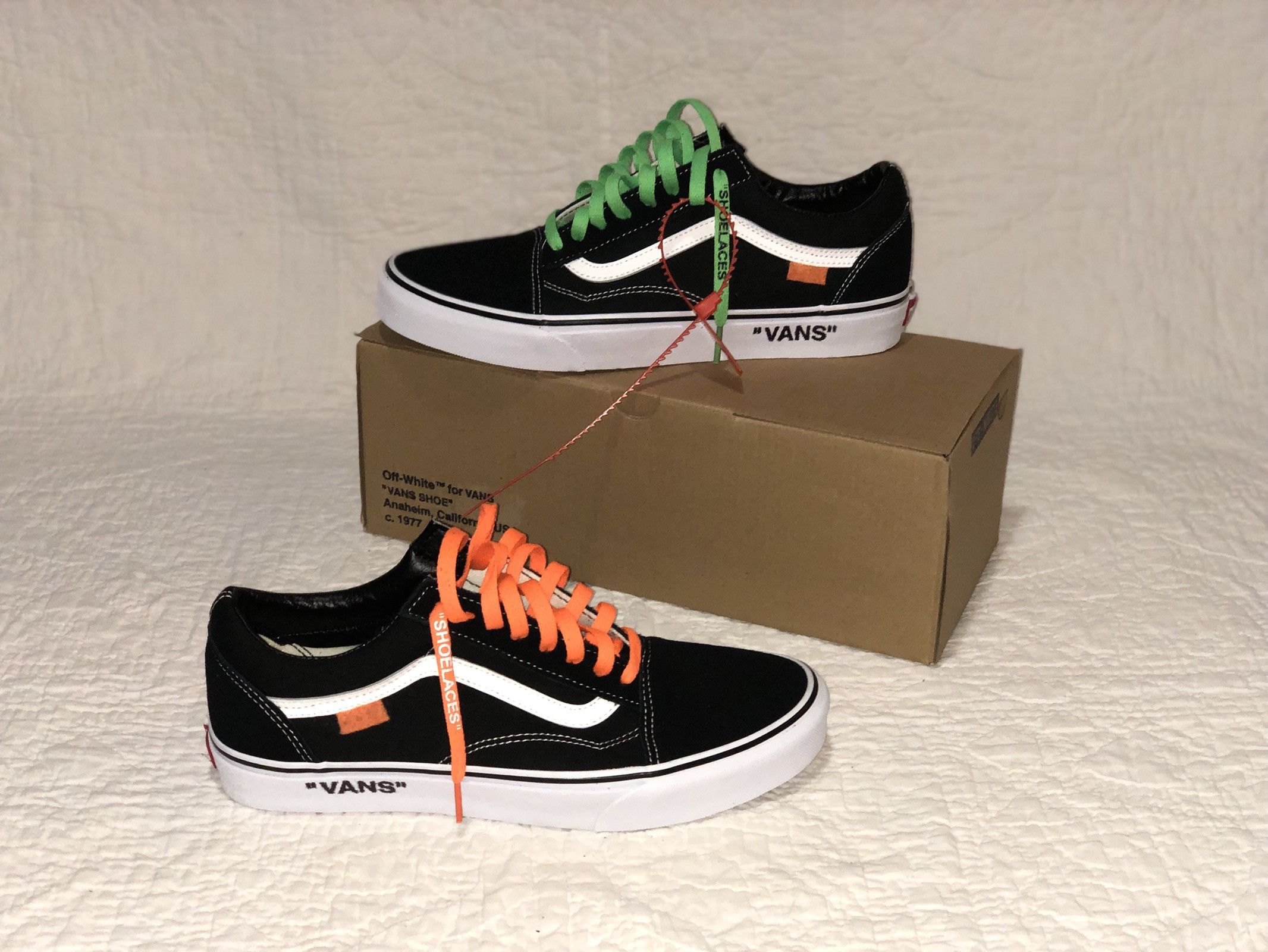 Off-White Vans Old Skool Off-White Custom | Grailed