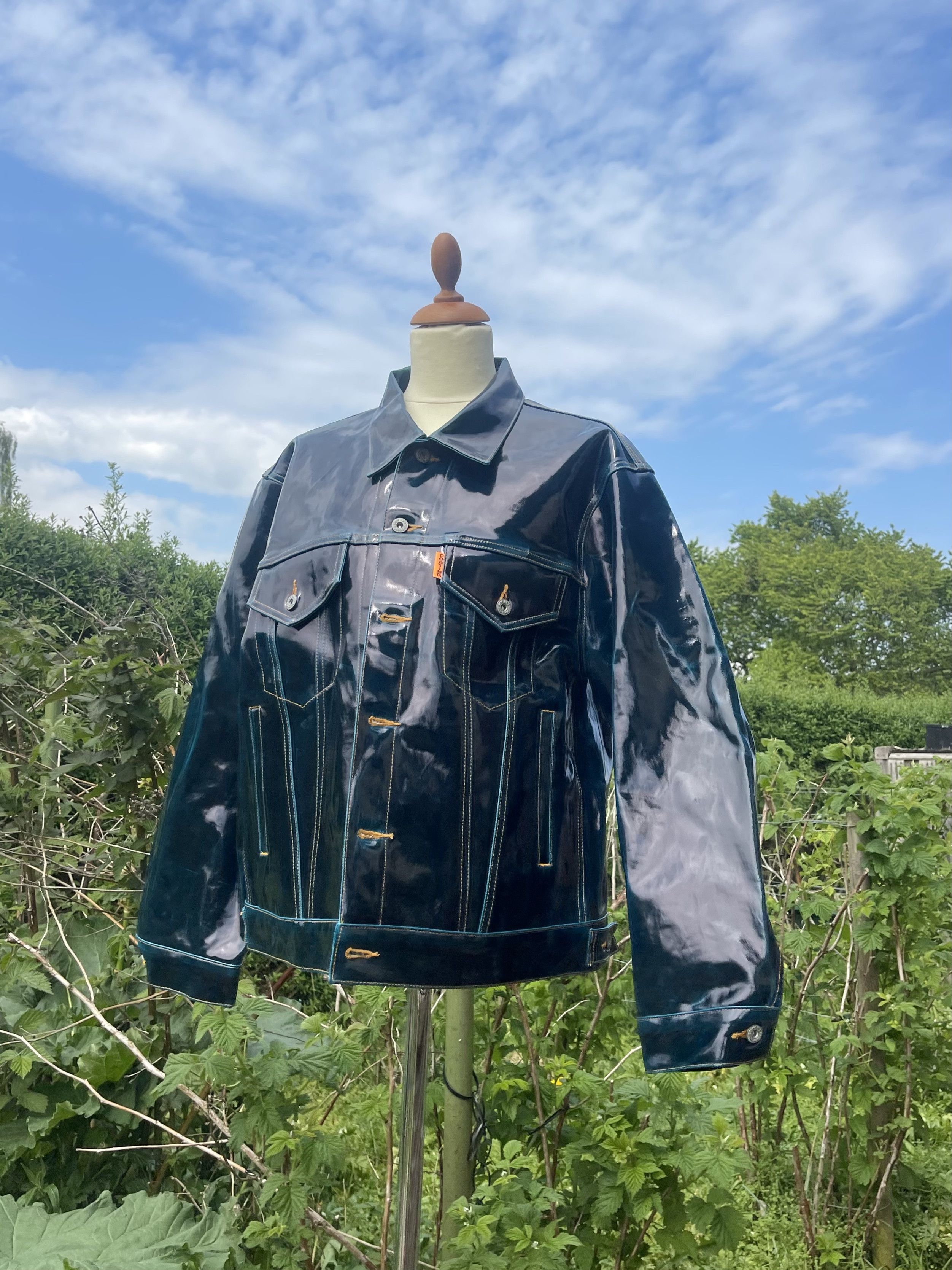 Doublet Doublet coating denim jacket | Grailed