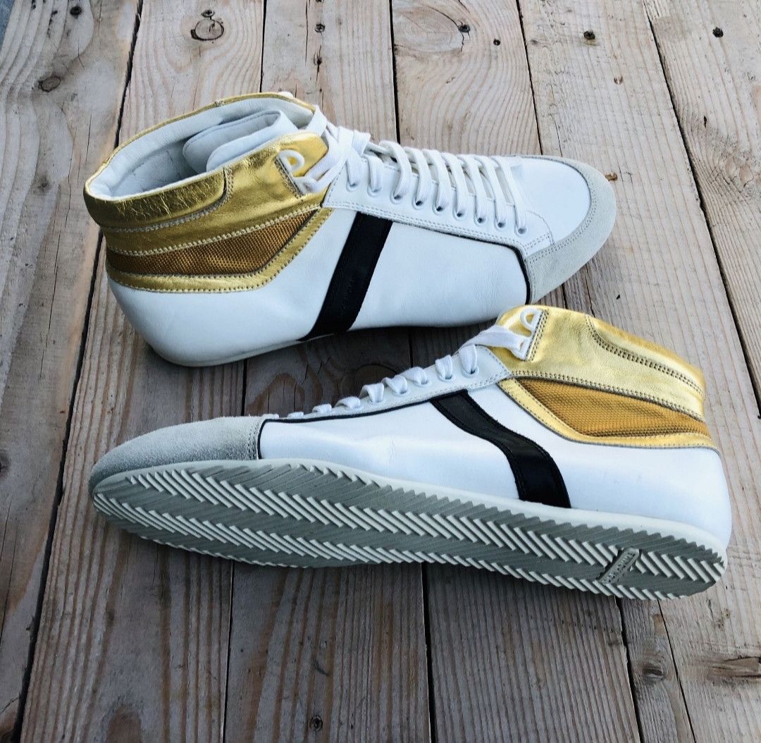 Dior Dior Homme Gold B45 High Top Leather Sneakers | Grailed