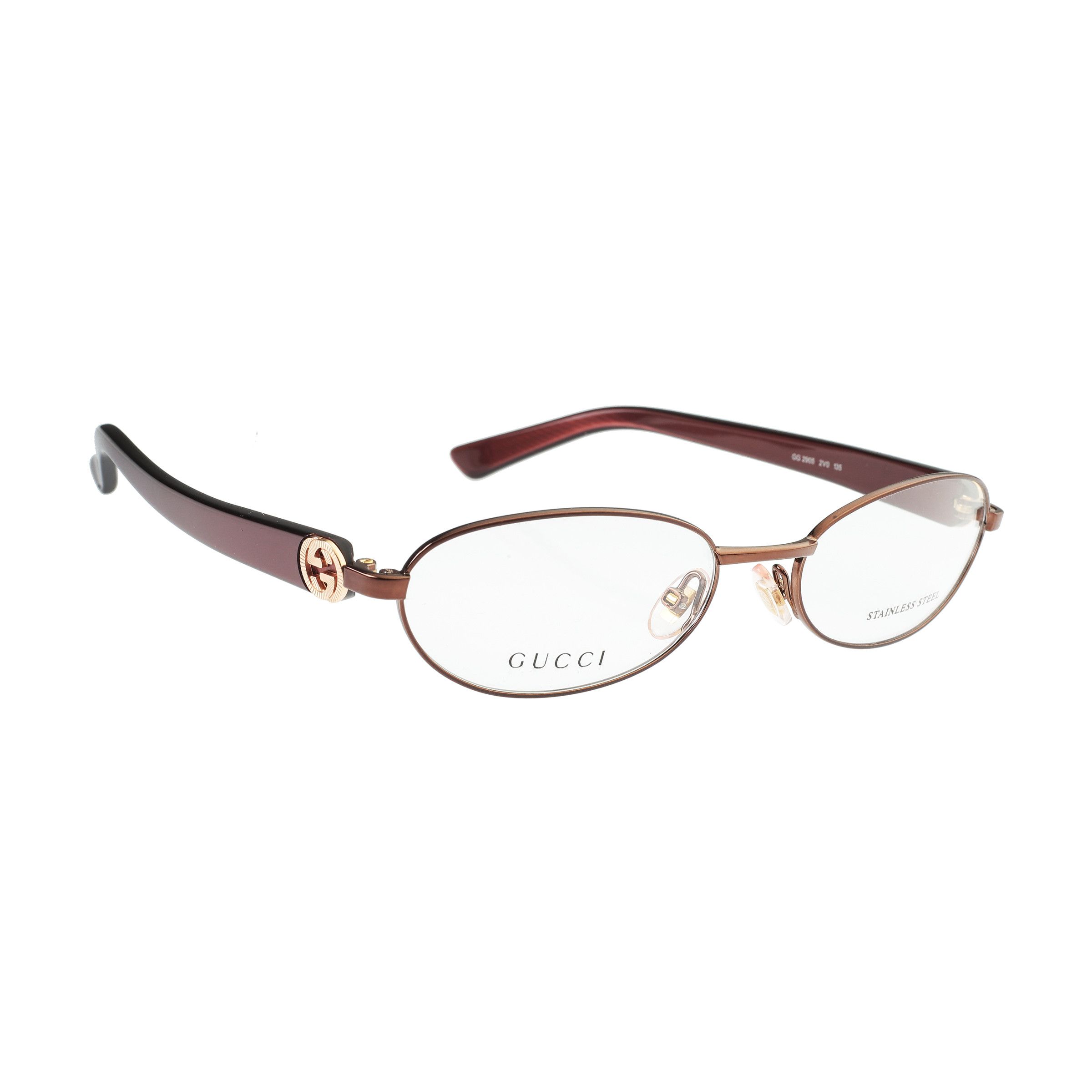 Gucci Gucci '90s Gold Signature Cherry Red Glasses | Grailed