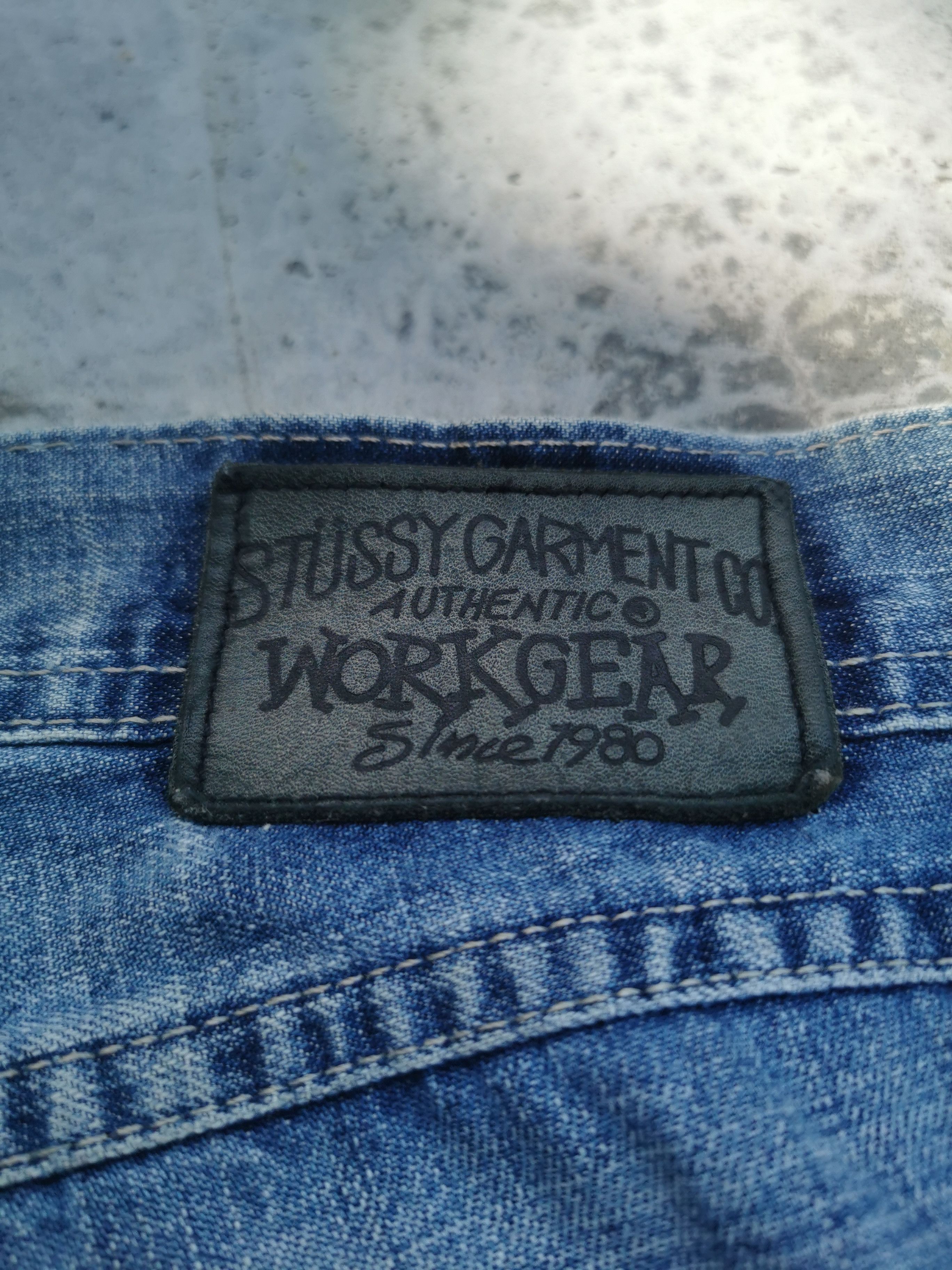 Menace × Streetwear × Stussy Vintage 90's Stussy Workwear Denim Baggy ...