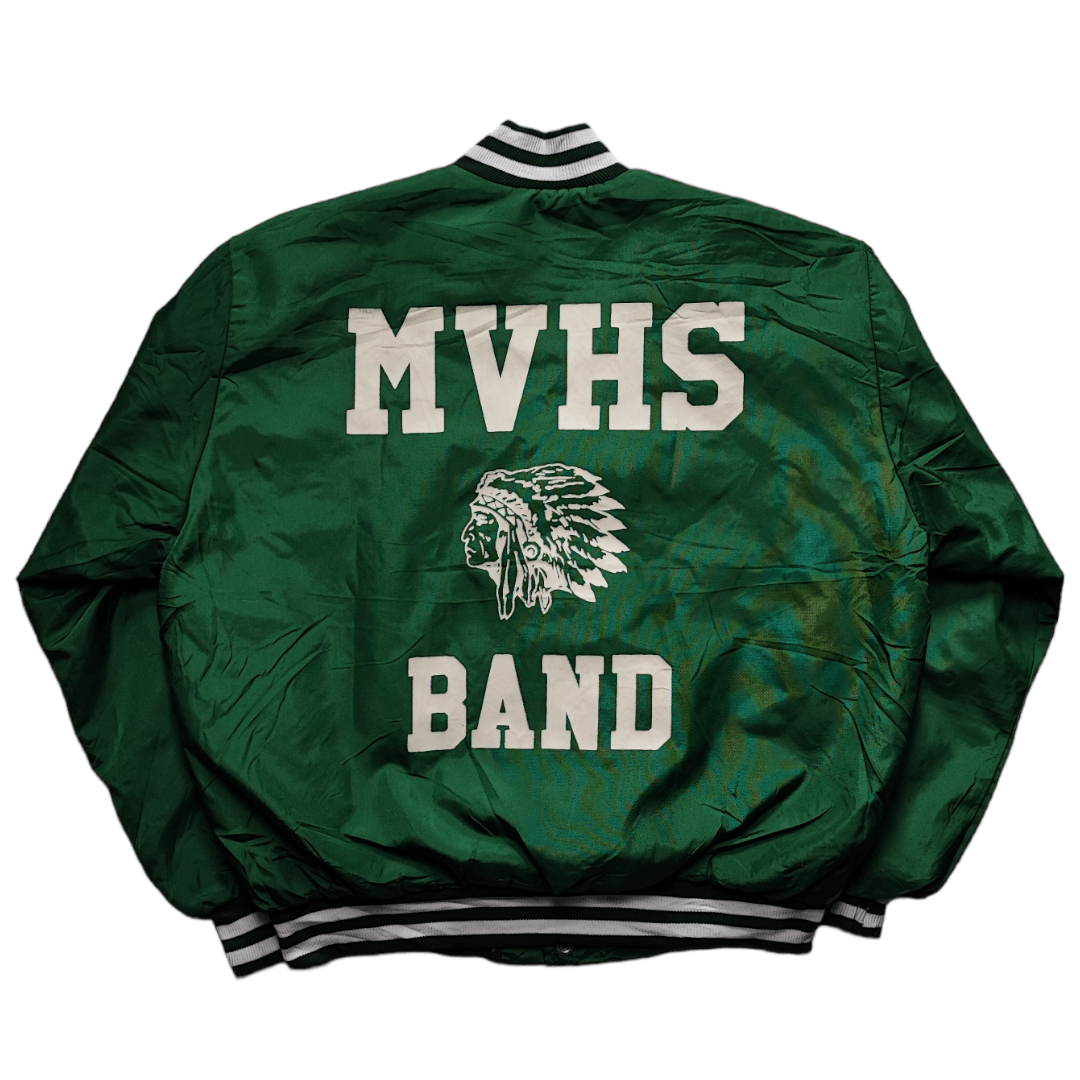 Vintage Vintage 80s Viking x MVHS Indian Band Varsity Jacket | Grailed