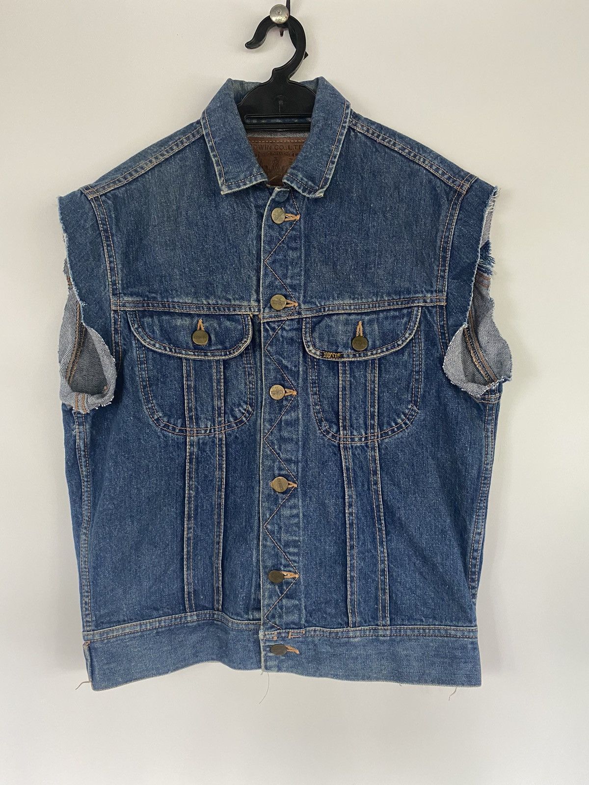 Denim Jacket × Edwin × Streetwear Edwin Denim Jacket Button up Vest ...