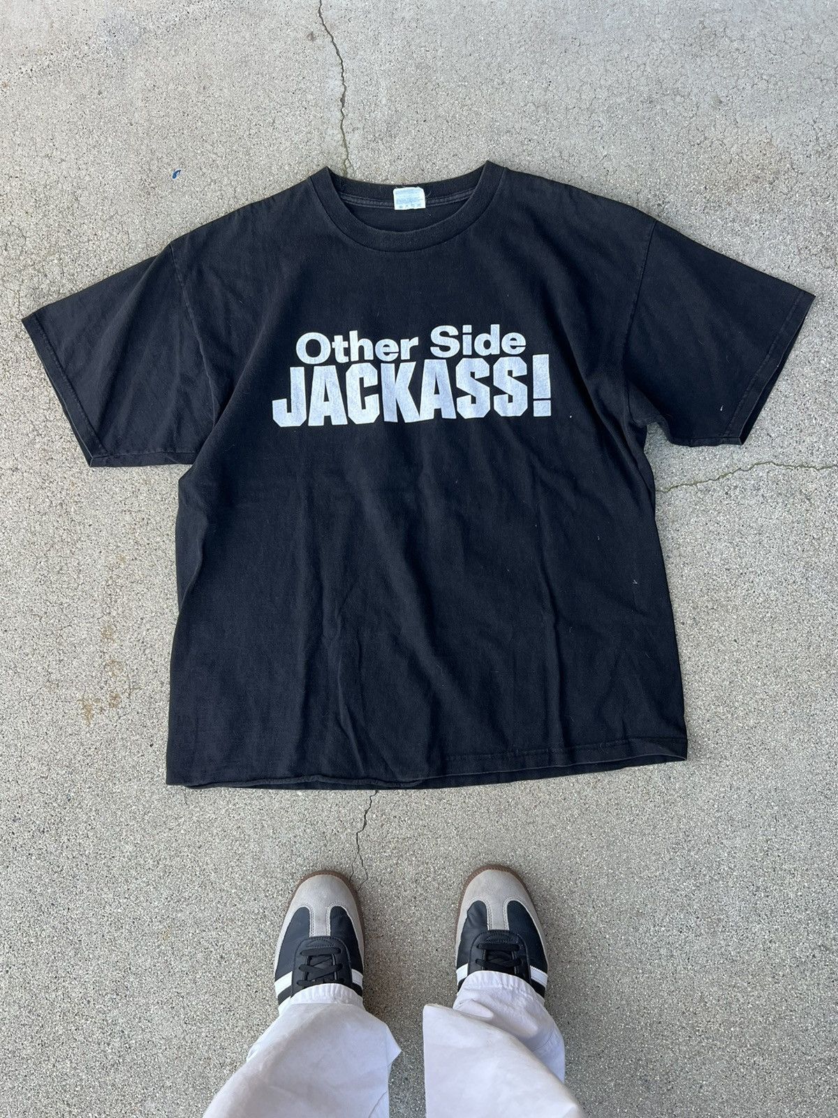 Vintage Vintage 90s WWF stone cold OTHER SIDE JACKASS! Tee | Grailed