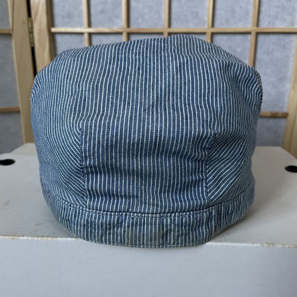 Wtaps Vintage Hickory Stripe Denim Casket Newsboy Cap Brim Hat | Grailed