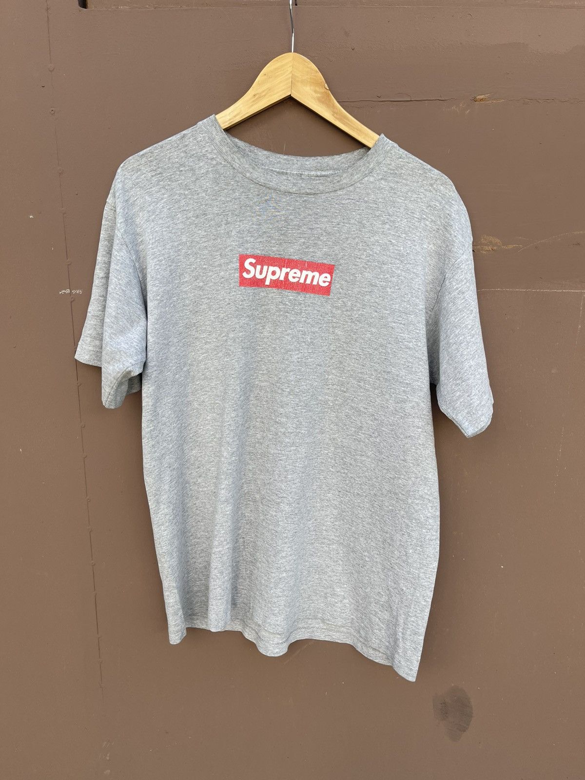 Streetwear × Supreme × Vintage Vintage Supreme Box Logo T-shirt 90’s Gray Grailed | Grailed