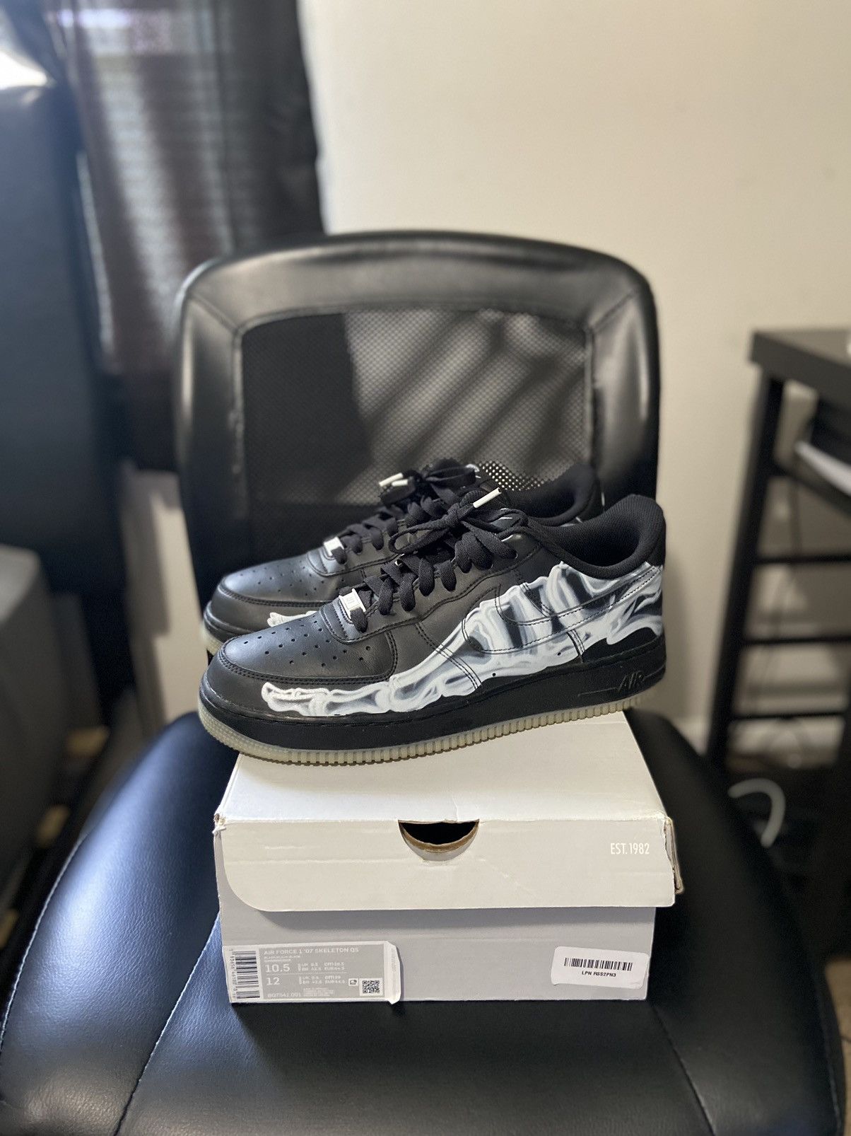 Jordan Brand × Nike × Streetwear Air Force 1 skeleton black | Grailed