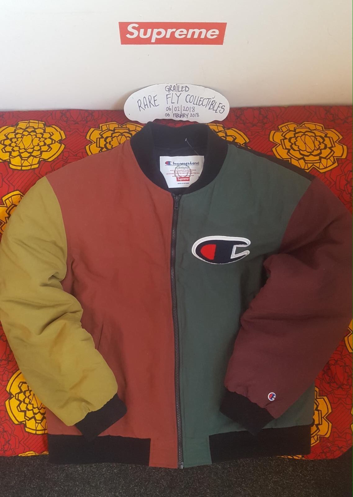 Supreme Supreme x Champion Fw17 Colour Blocked Bomber Jacket | Grailed