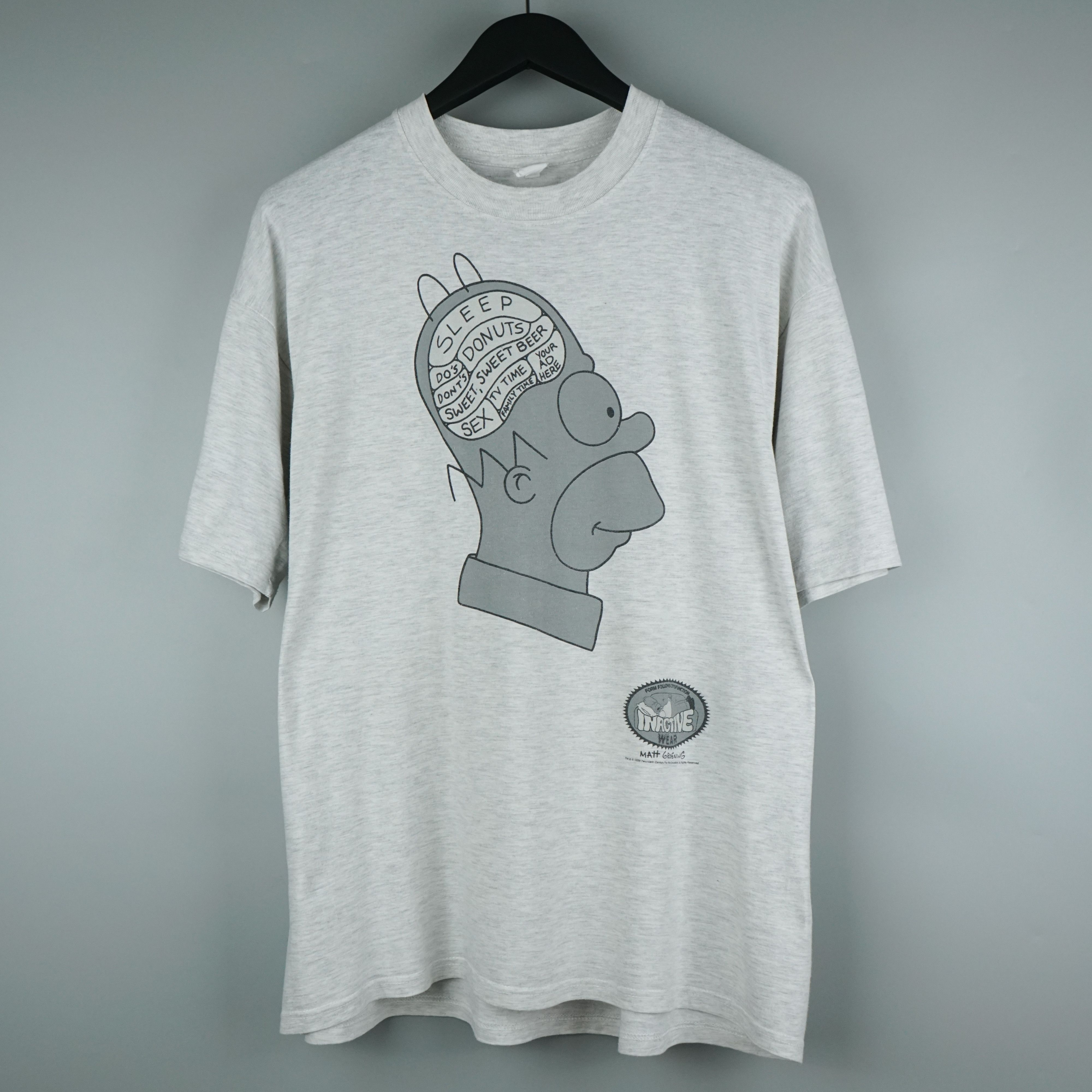 Cartoon Network × The Simpsons × Vintage 1998 Homer Simpson Brain t ...