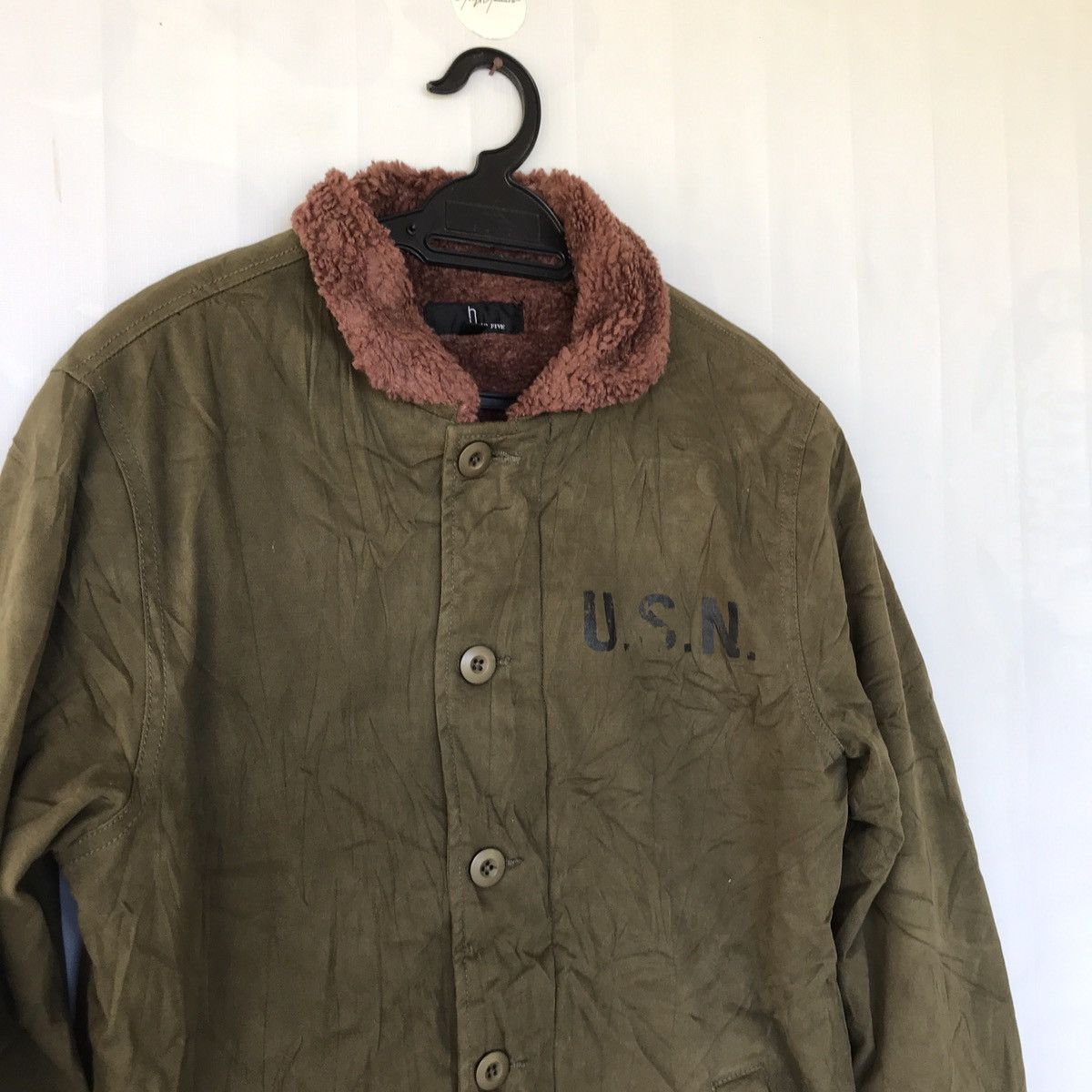 Japanese Brand × Military × Usn U.S.N MILITARY REPRO BY ZIP FIVE SHERPA ...