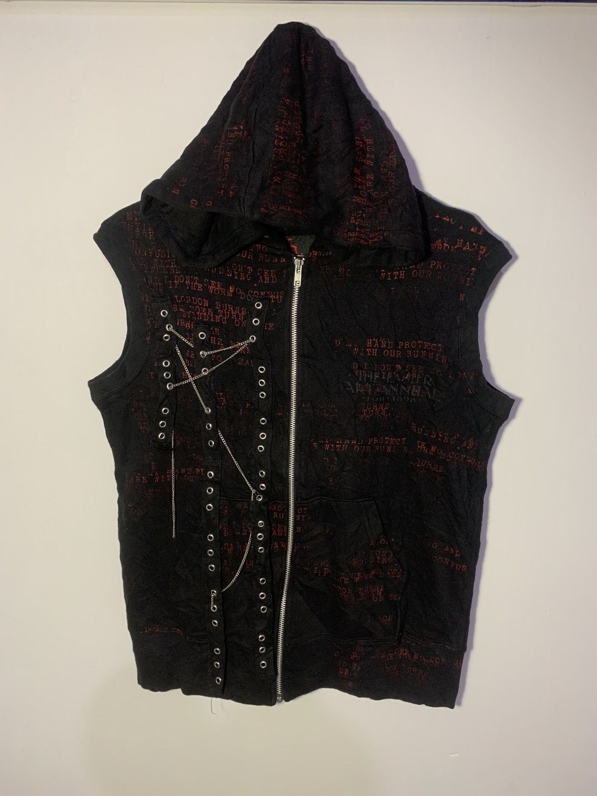 Japanese Brand H Naoto Anarchy Punk Design Bondage Hoodie | Grailed