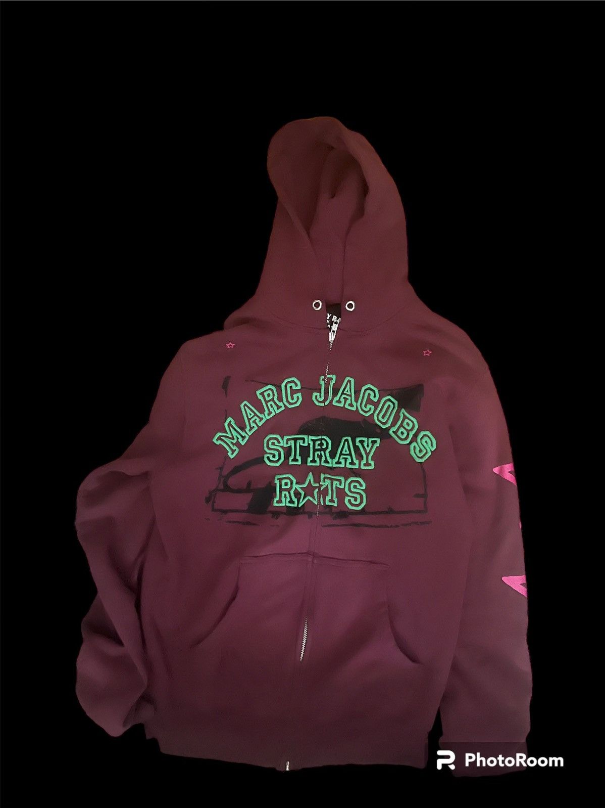 Marc Jacobs × Stray Rats Stray Rats x Marc Jacobs Rat Zip Up Hoodie ...