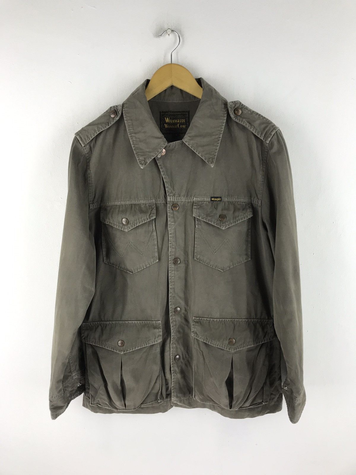 Wrangler Wrangler military utility pocket snap button jacket | Grailed