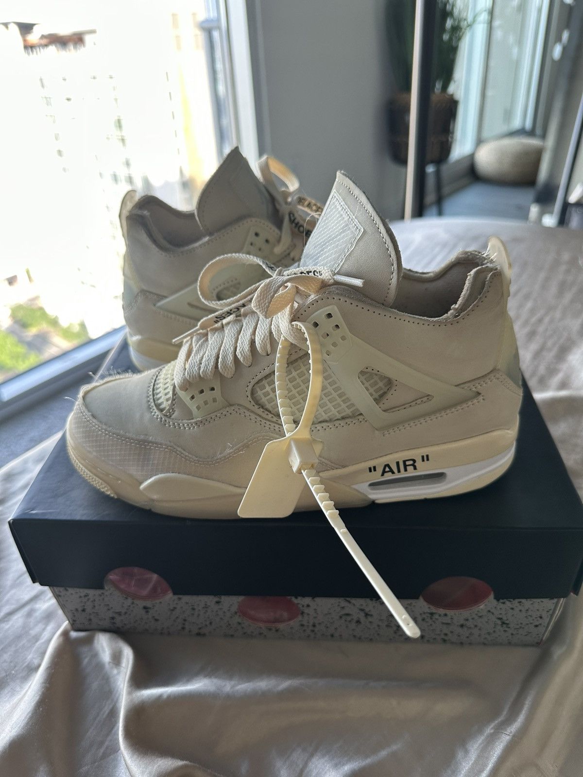 Jordan Brand Off-White x Air Jordan 4 Retro Sail | Grailed