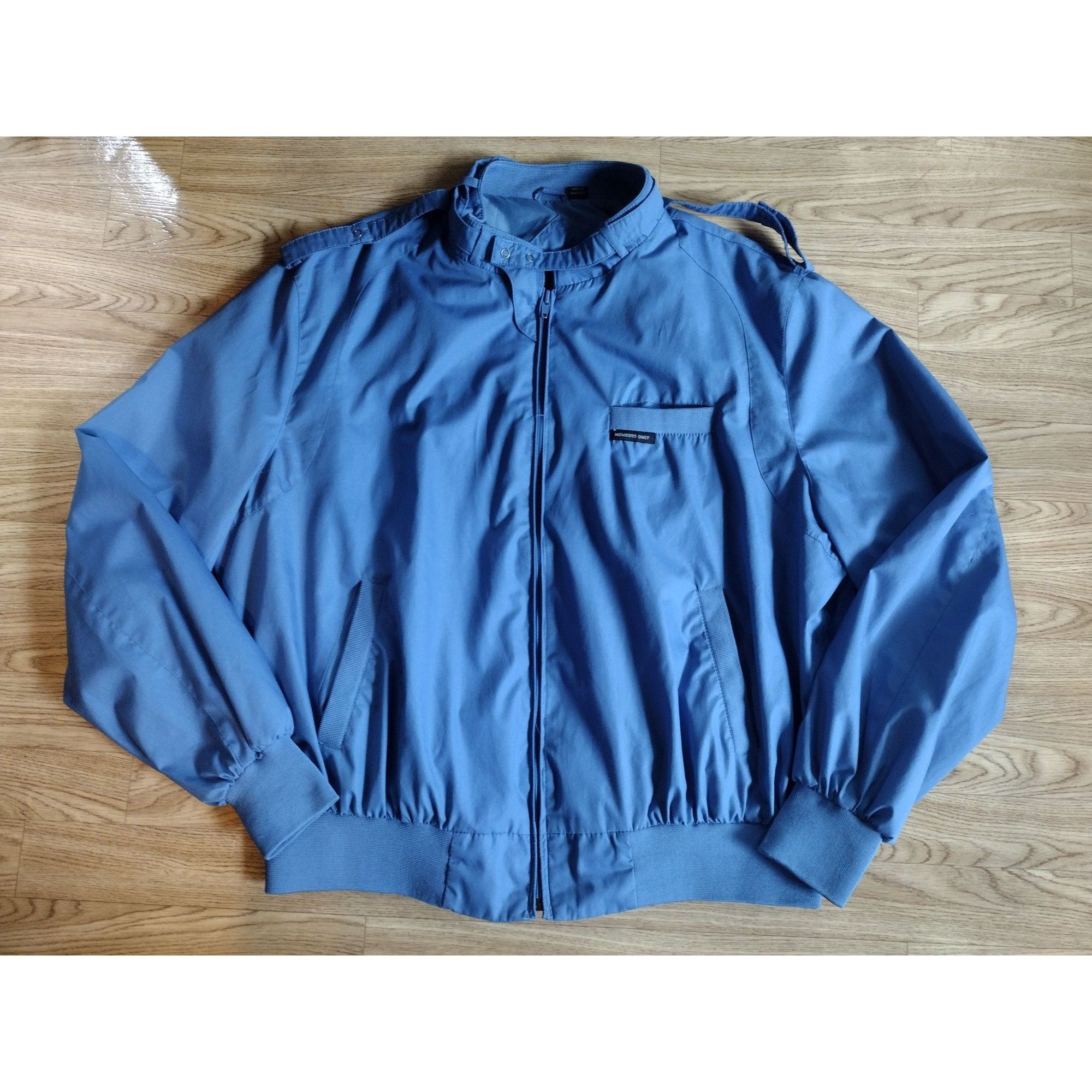 Members Only Members Only Bomber Jacket Sz XXL Blue 80s Vintage | Grailed
