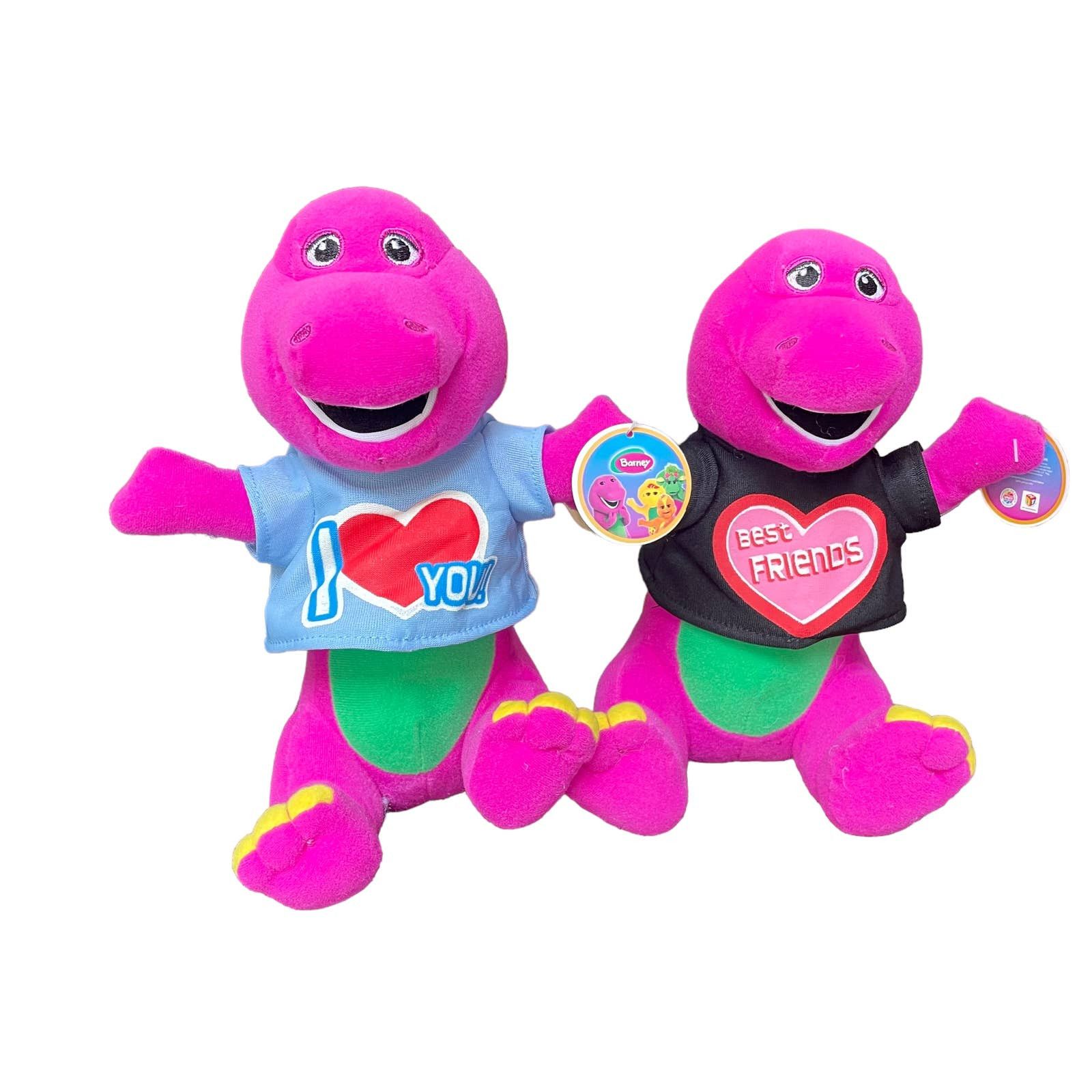 Vintage Barney Twin Best Friends Plushie Set 2010 10" NWT | Grailed