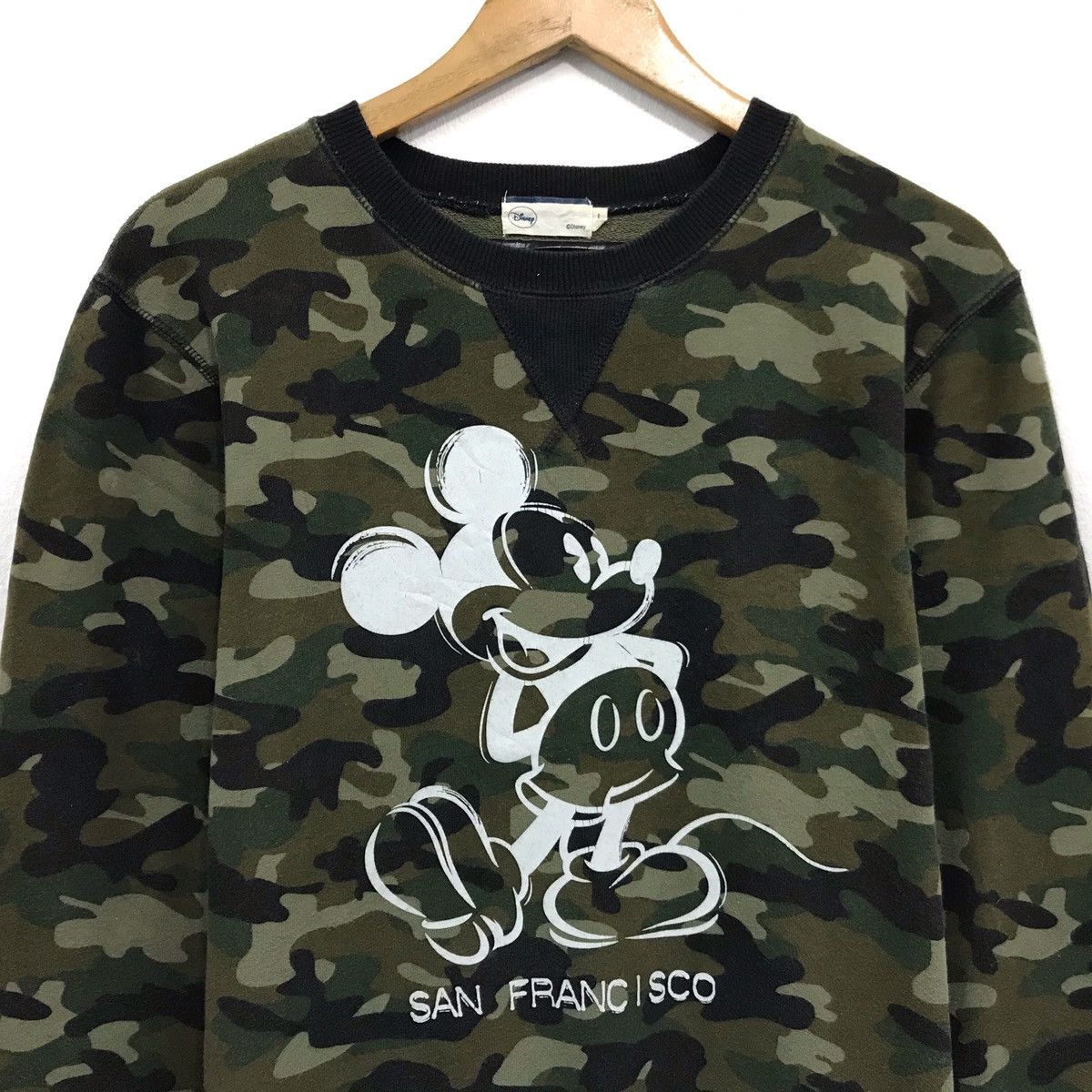 Military Vintage Camo Mickey Mouse Sweatshirt Disney Camouflage | Grailed