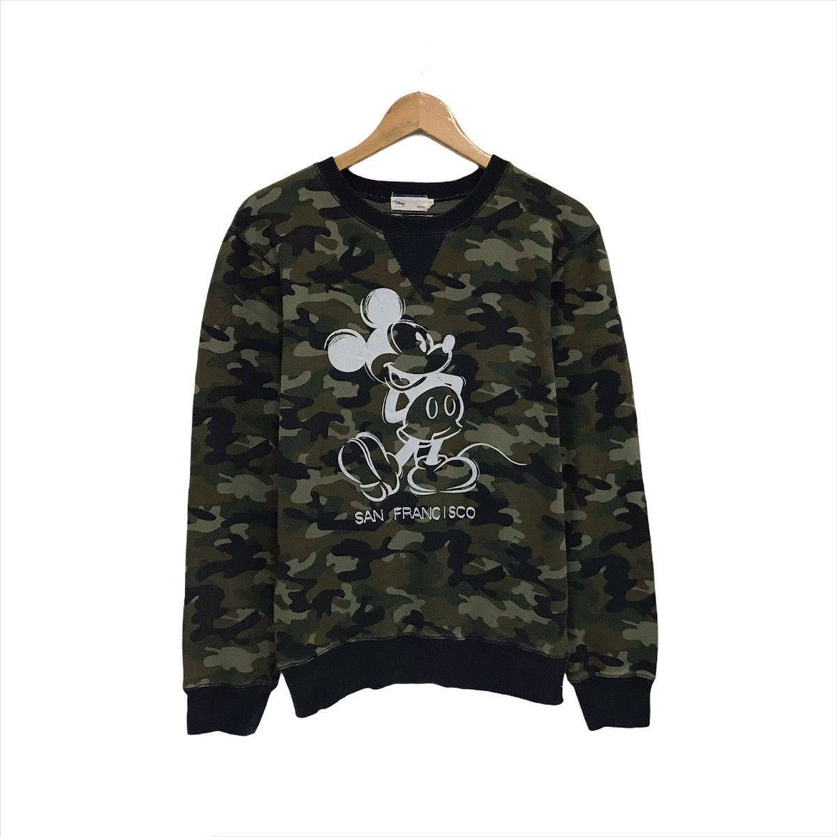 Military Vintage Camo Mickey Mouse Sweatshirt Disney Camouflage | Grailed