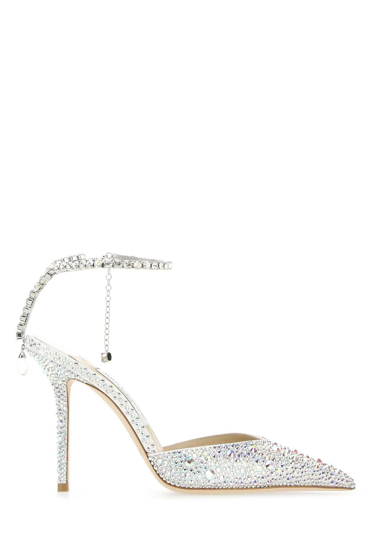 Jimmy Choo Embellished Fabric Saeda 100 Pumps | Grailed