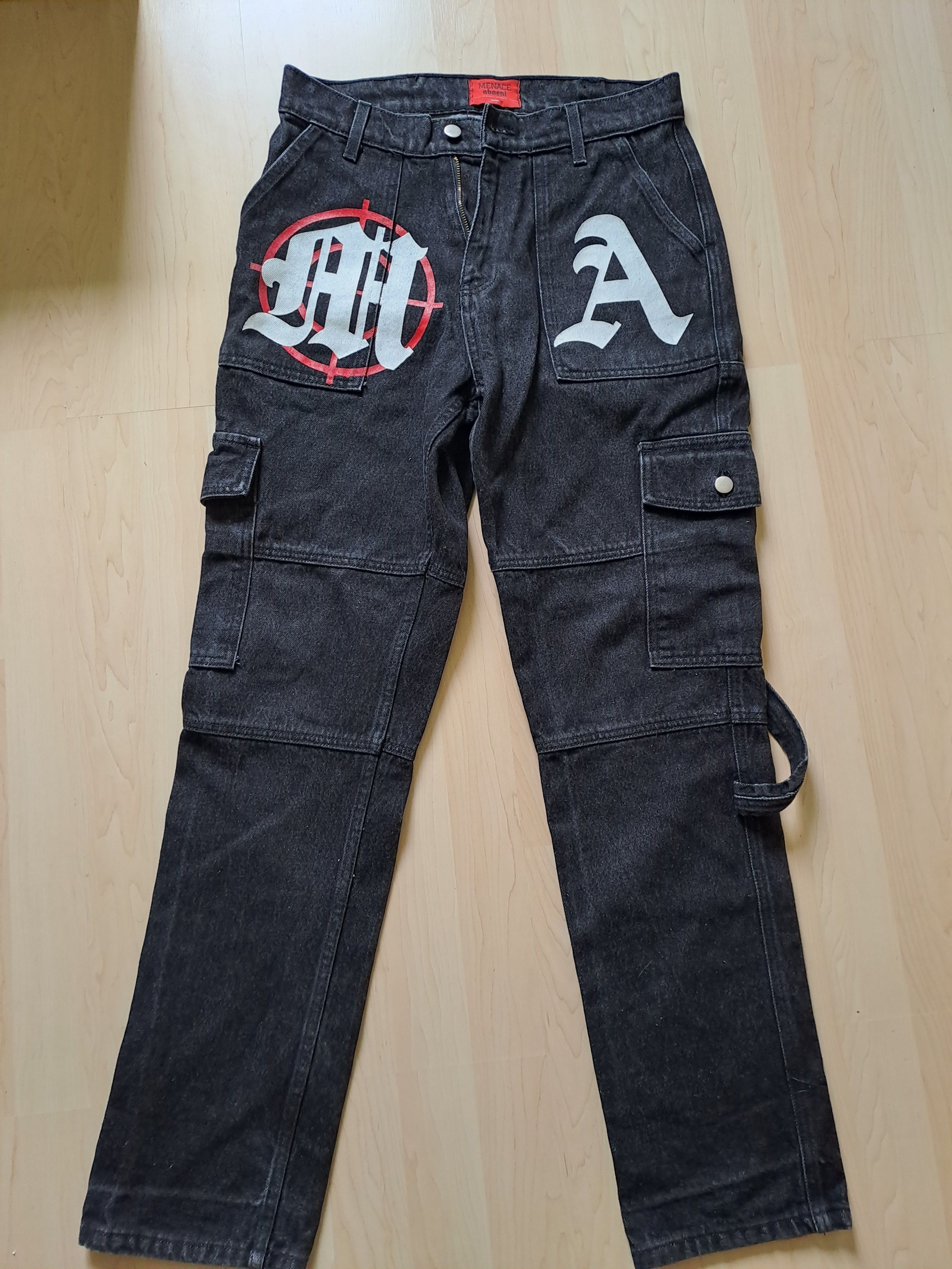 Absent × Menace Menace x Absent Target Practice Denim Black | Grailed