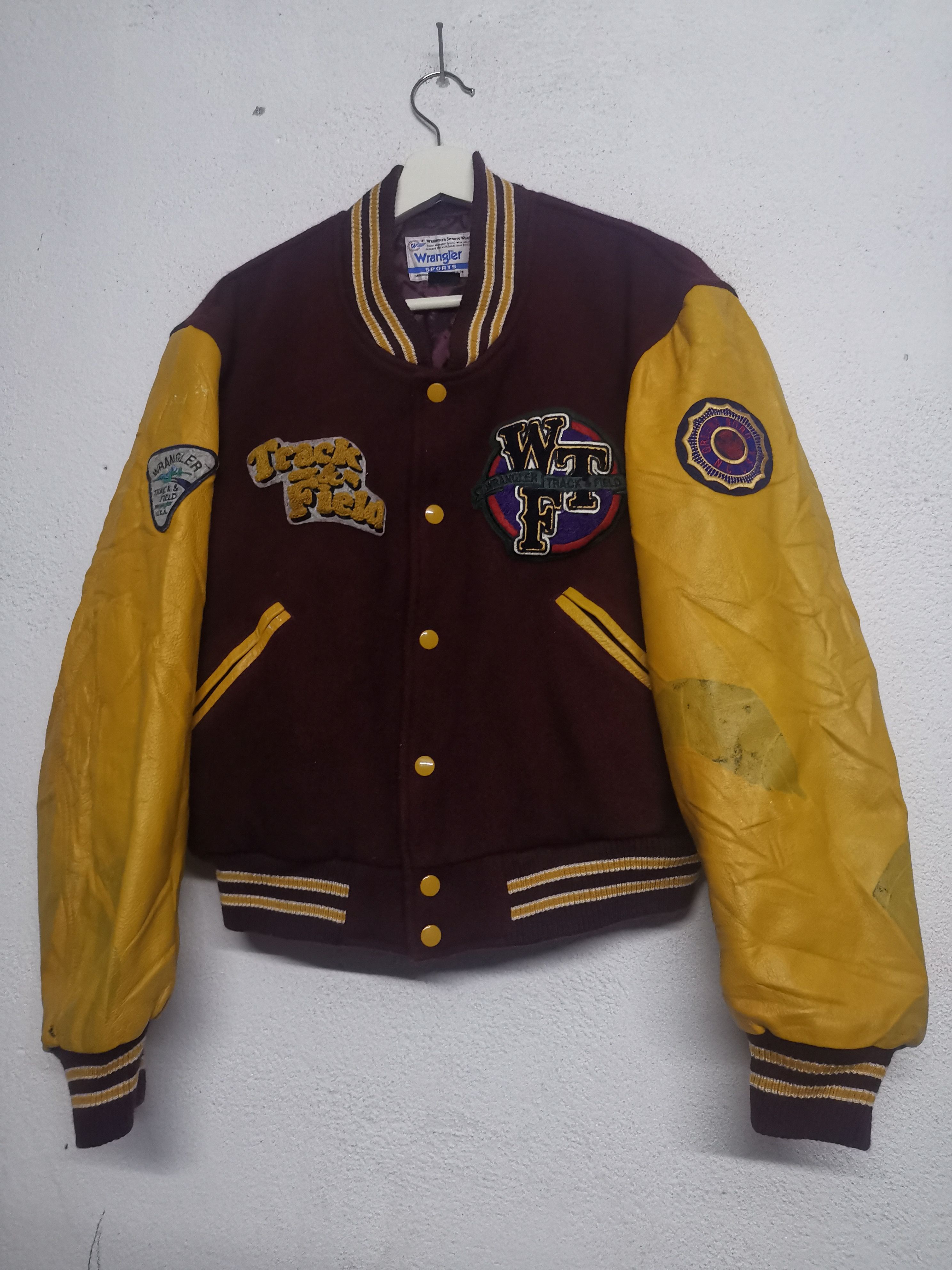 Wrangler Wrangler Track and Field Wool Stadium Jacket | Grailed