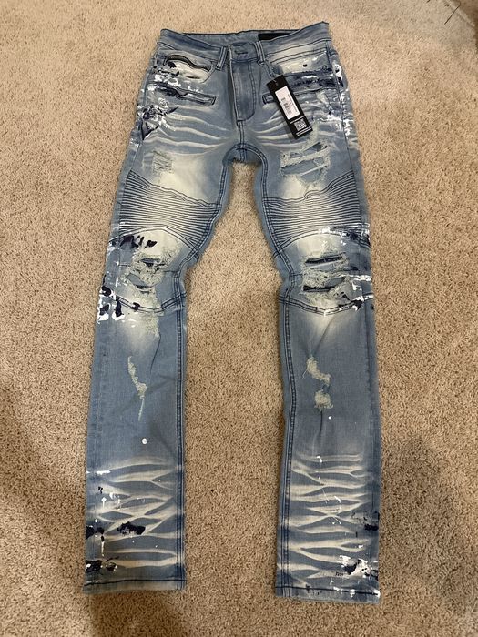 Distressed Denim Rockstar Stacked Jeans Size 30 | Grailed