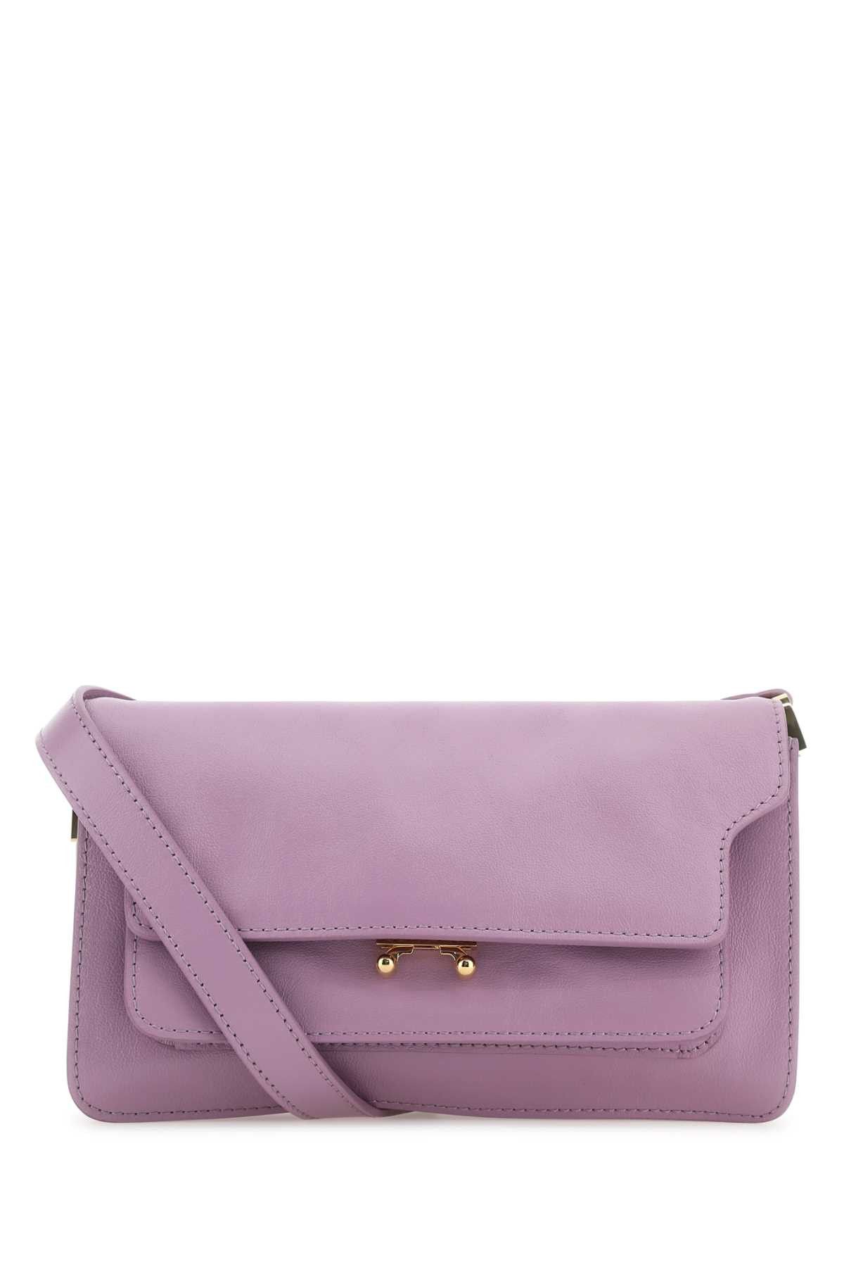 Marni Lilac leather mini Trunk Soft shoulder bag | Grailed