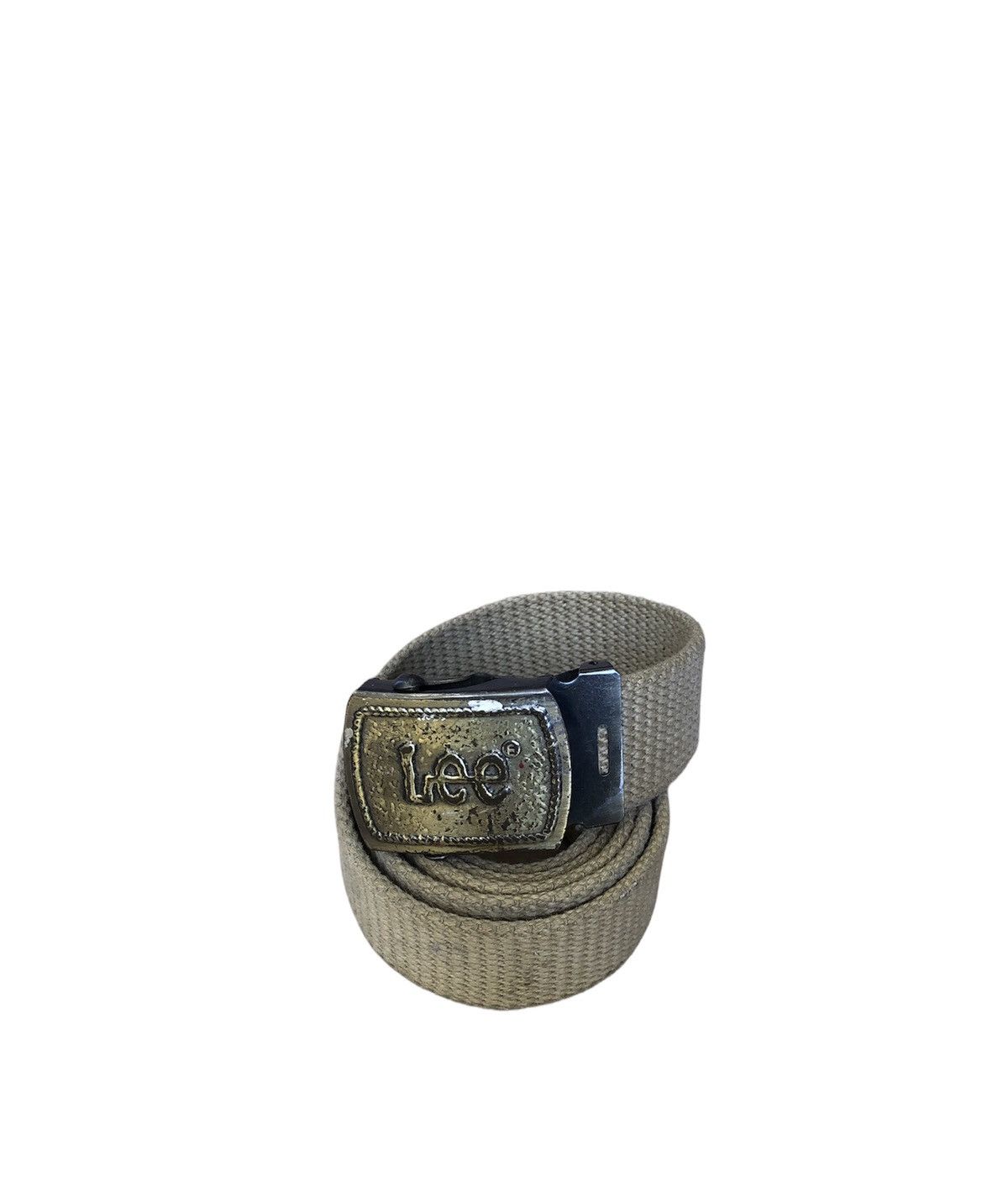 Lee × Streetwear × Vintage Vintage Lee Big Logo Canvas Buckle Belt ...