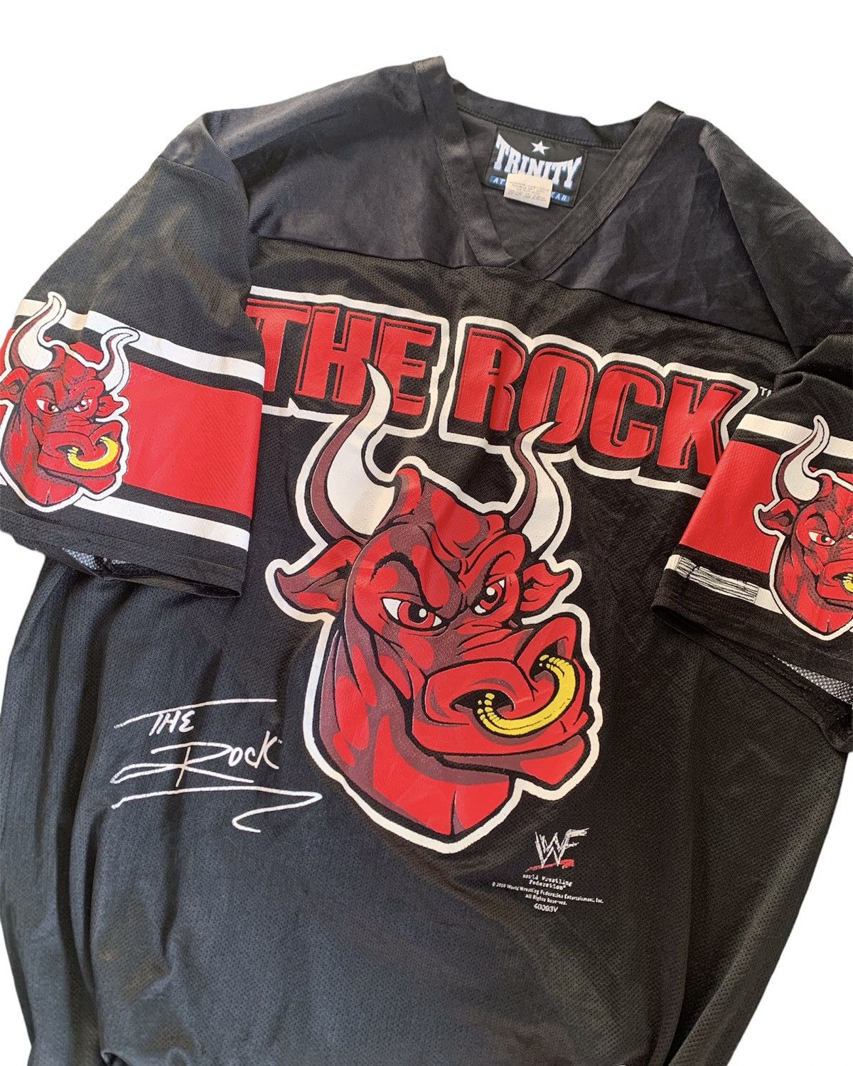 Vintage Vintage The Rock WWE 2000 Jersey | Grailed