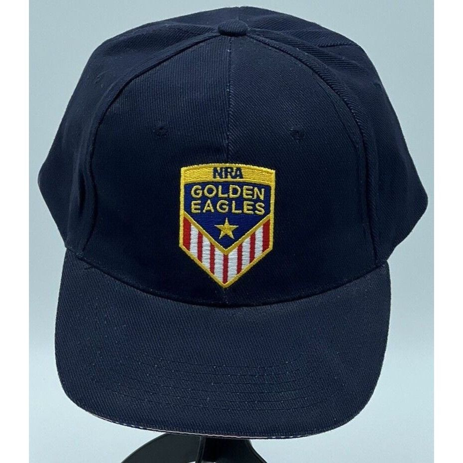 Vintage NRA Golden Eagles Hat Cap Navy Blue Embroidered Patch Adjust ...