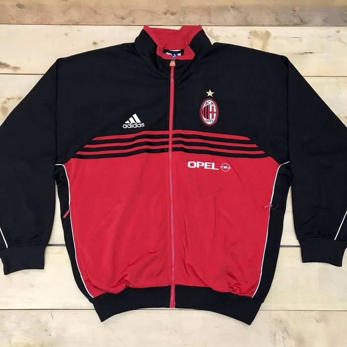 Adidas A120 VTG ADIDAS X AC MILAN OPEL TRAINING JACKET | Grailed