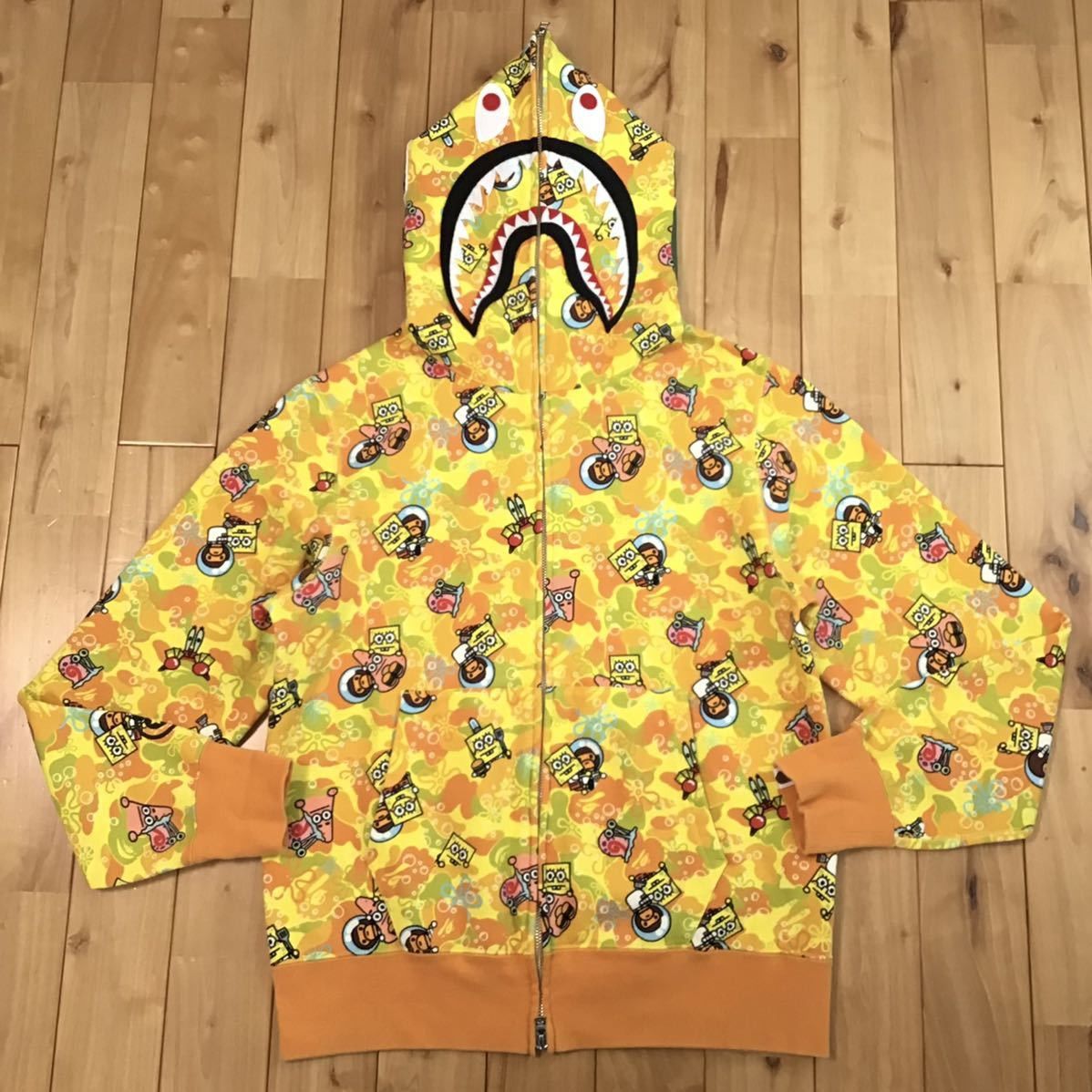 Bape BAPE × SpongeBob Milo shark full zip hoodie a bathing ape | Grailed