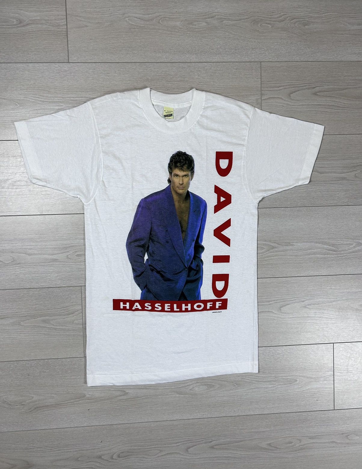Band Tees × Movie × Vintage David Hasselhoff 90s Tee | Grailed