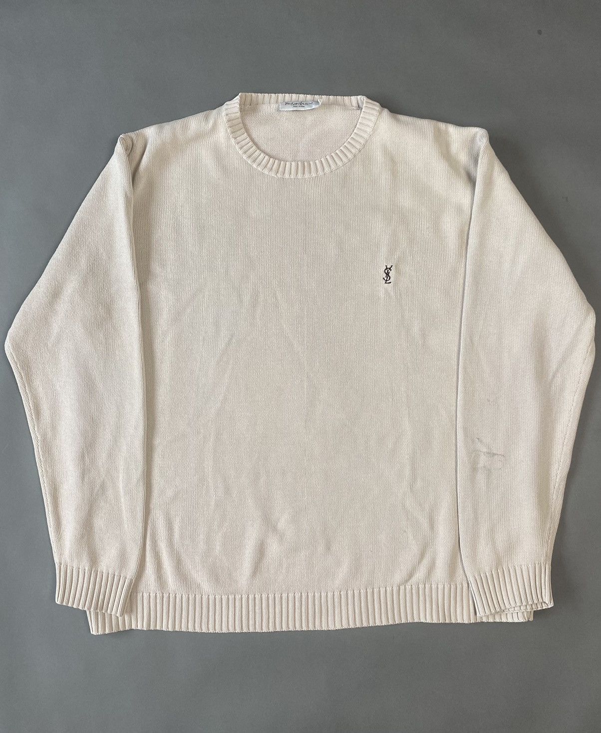 Vintage × Yves Saint Laurent Yves Saint Laurent sweater beige vintage ...