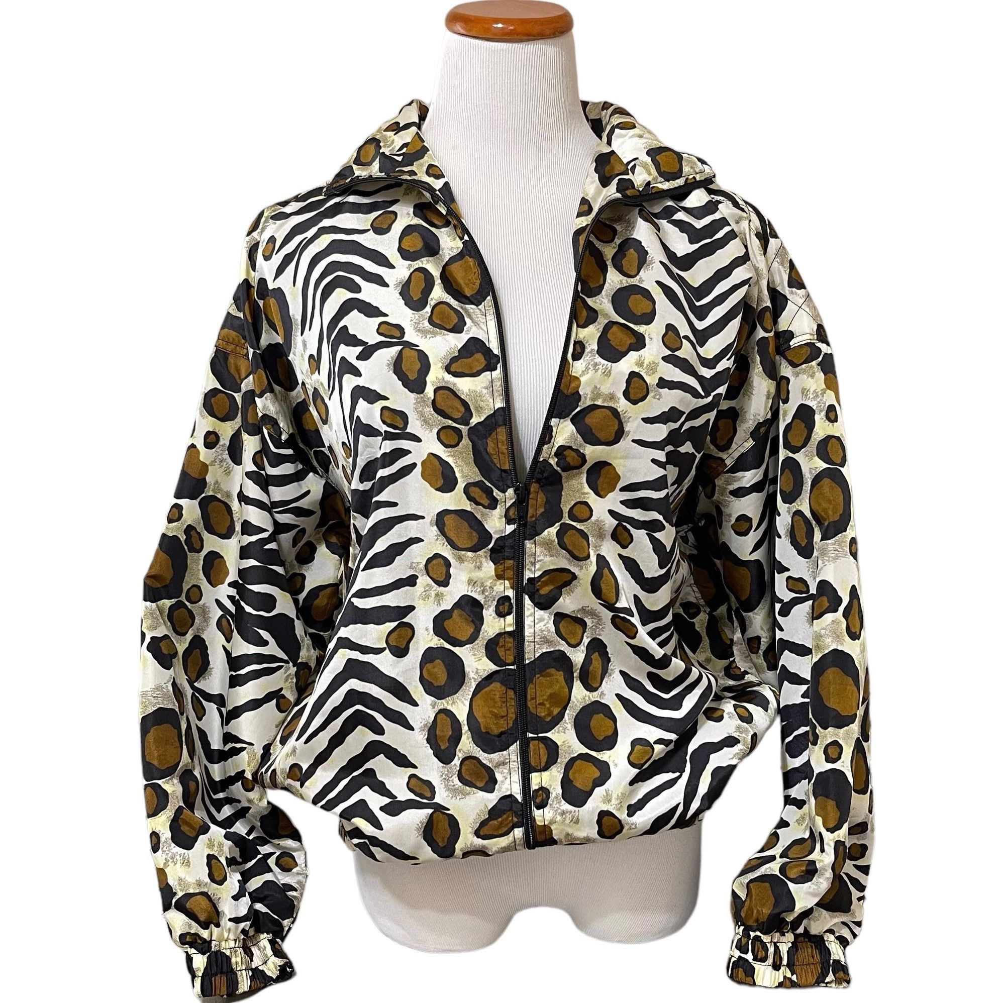 Designer Vintage Y2k Kloz Size M Medium Leopard Print Jacket Oversize ...