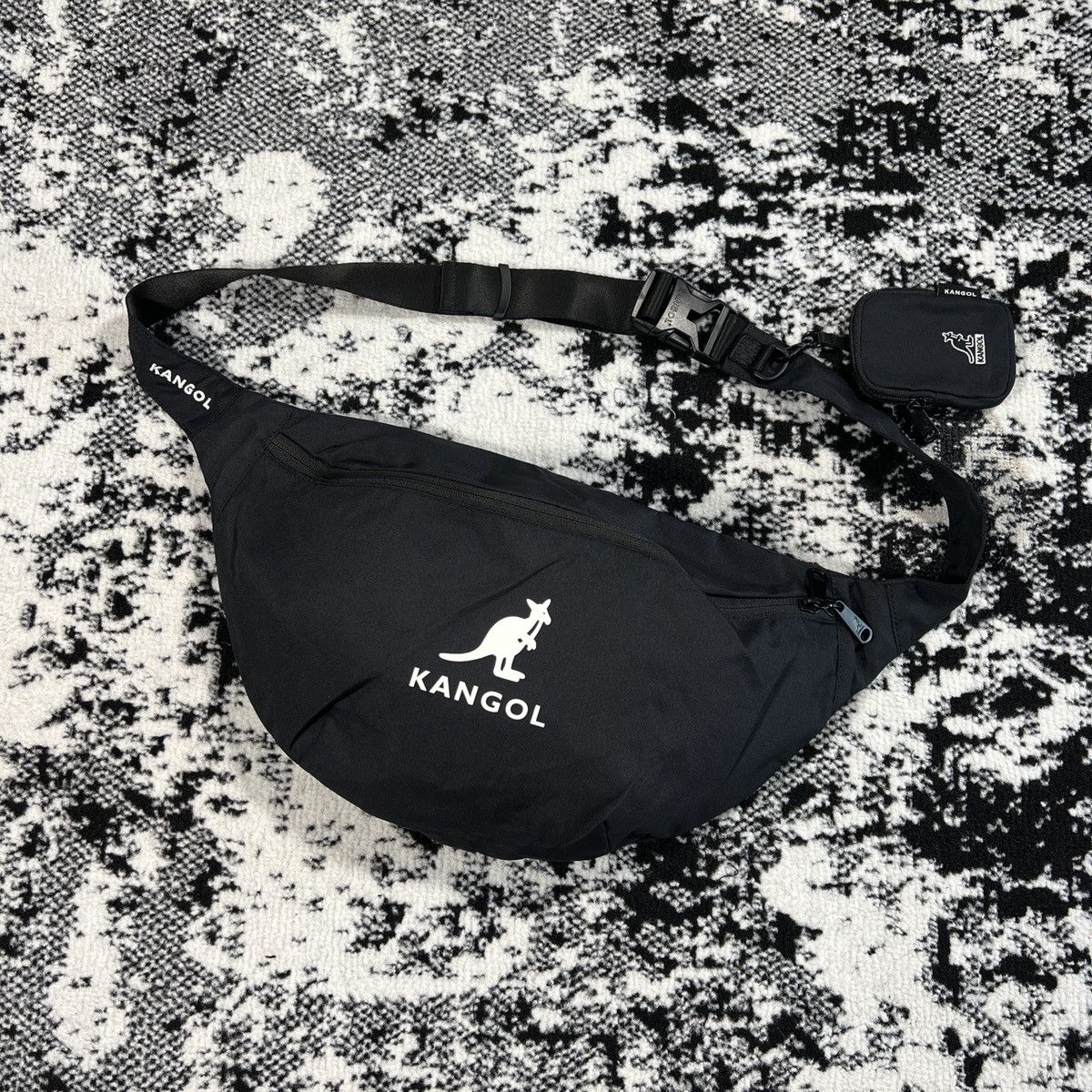 Kangol × Streetwear × Vintage KANGOL SLING BAG WITH SMALL POUCH IN ...