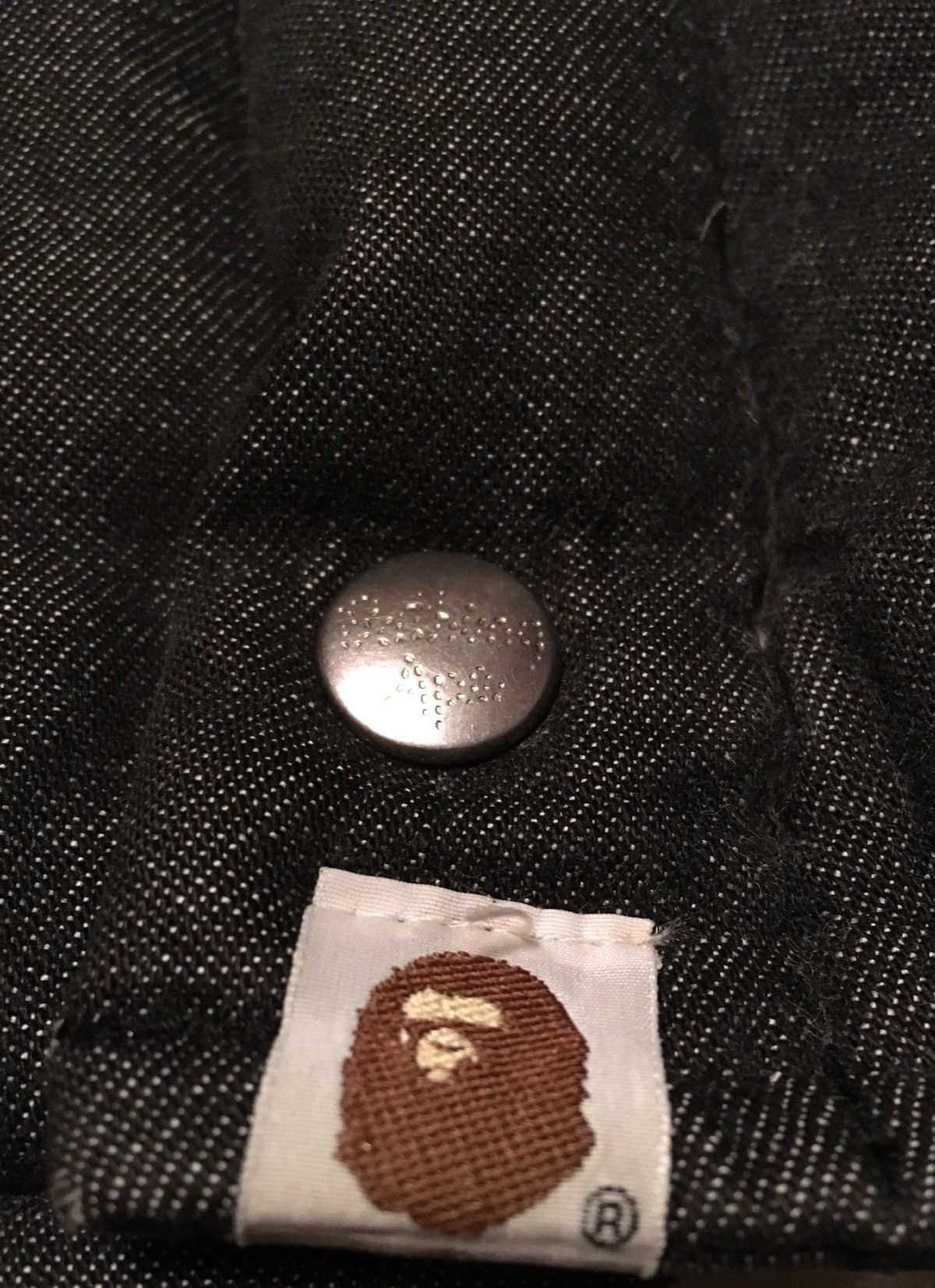 Bape OG Bape Jean denim Puffer Down Jacket Heavy Coat | Grailed