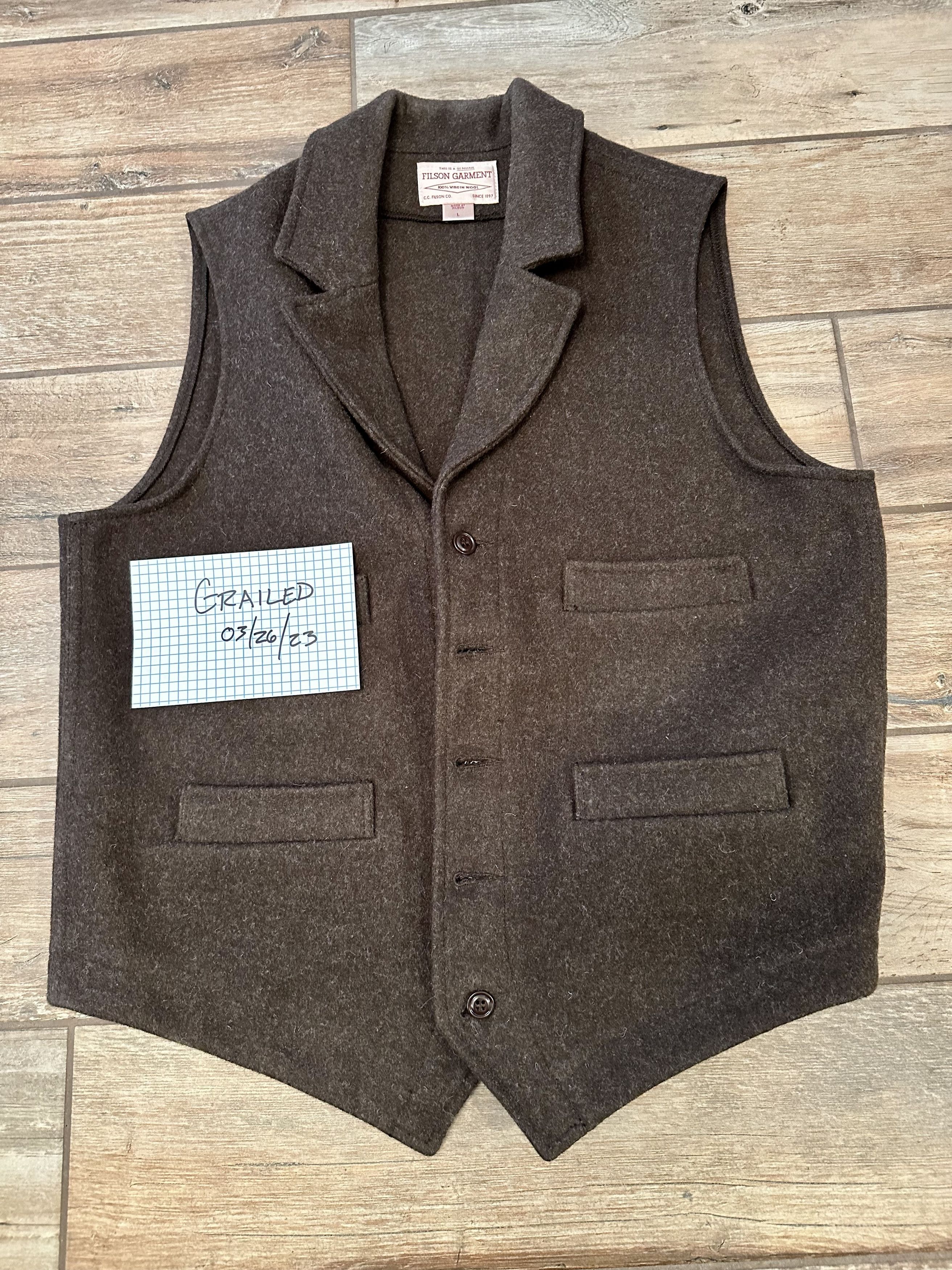 Filson Mackinaw Wool Western Vest | Grailed