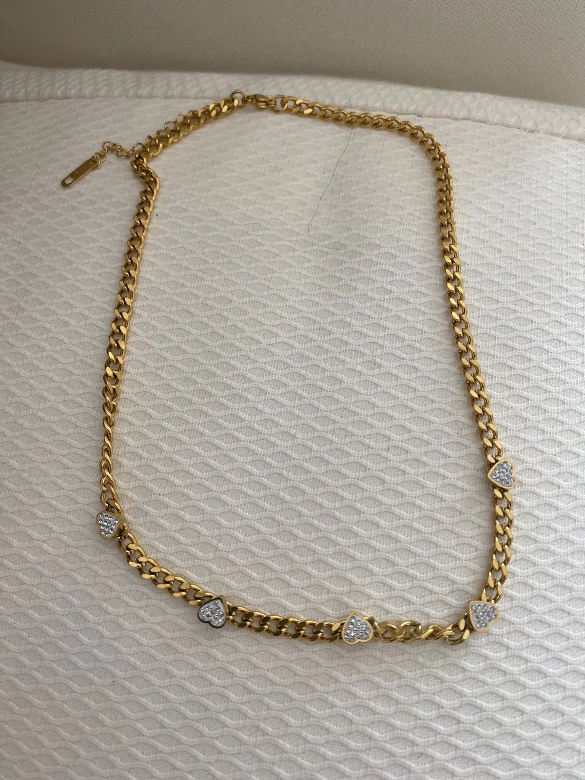 Cuban Link Chain Inlay Heart Chain Necklace | Grailed