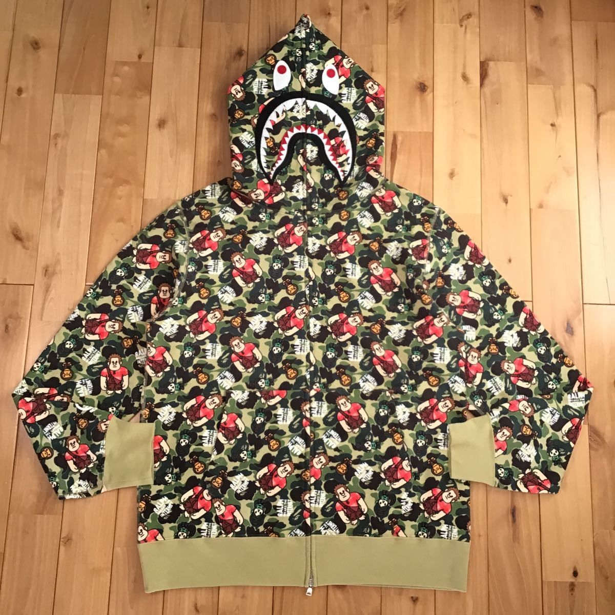 Bape × Disney BAPE × Disney Ralph milo ABC camo Shark full zip hoodie ...