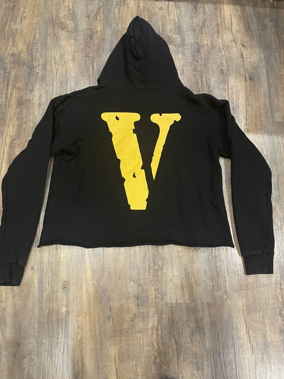 Vlone RARE Vlone Friends Hoodie Japan Exclusive Yellow Logo Crop | Grailed