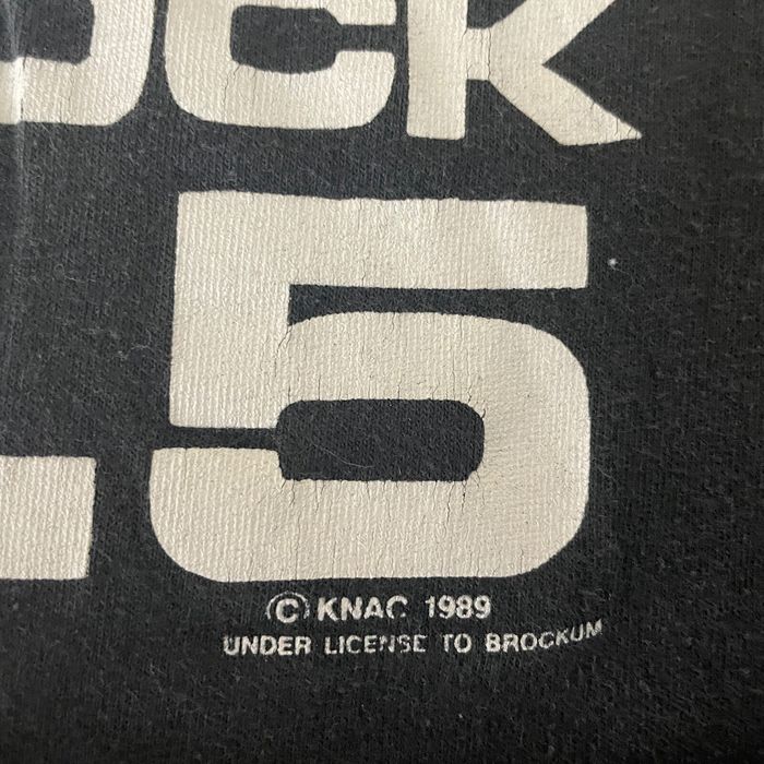 Brockum Vintage 1989 KNAC Pure Rock 105.5 Cropped Black T-shirt | Grailed