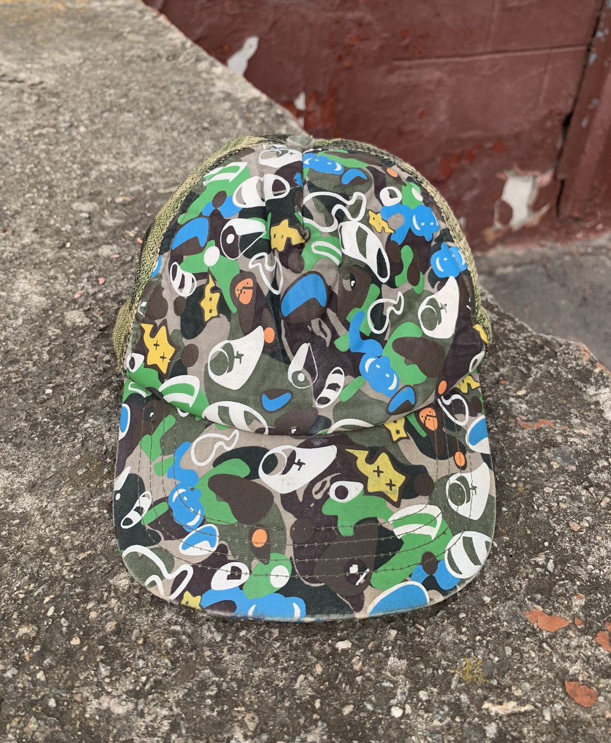 Kaws × Streetwear × Vintage Vintage Kaws Camo Cap Y2k Truck hat | Grailed