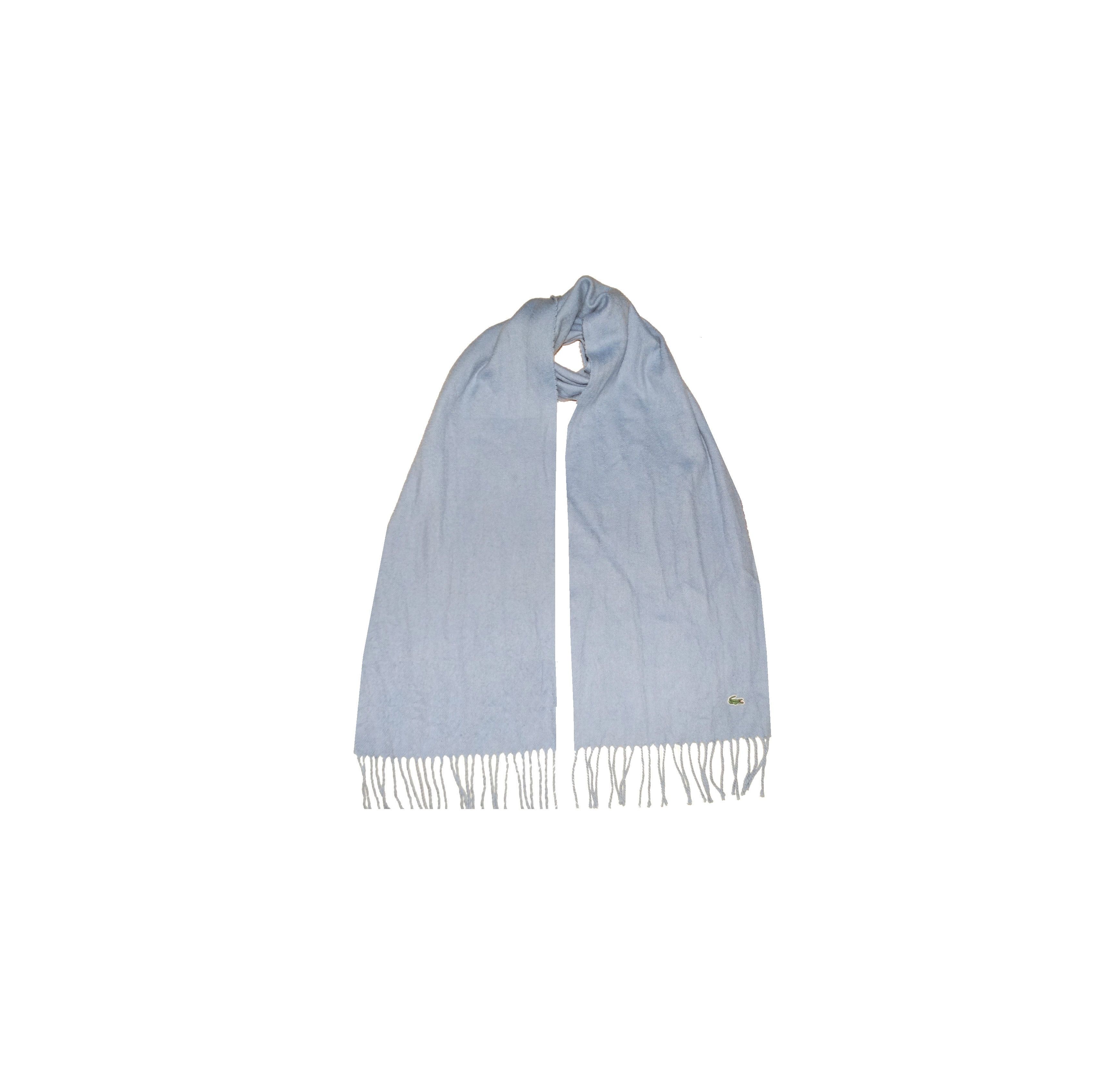 Lacoste V1 Lacoste scarf made in France embroidery logo clear blue ...
