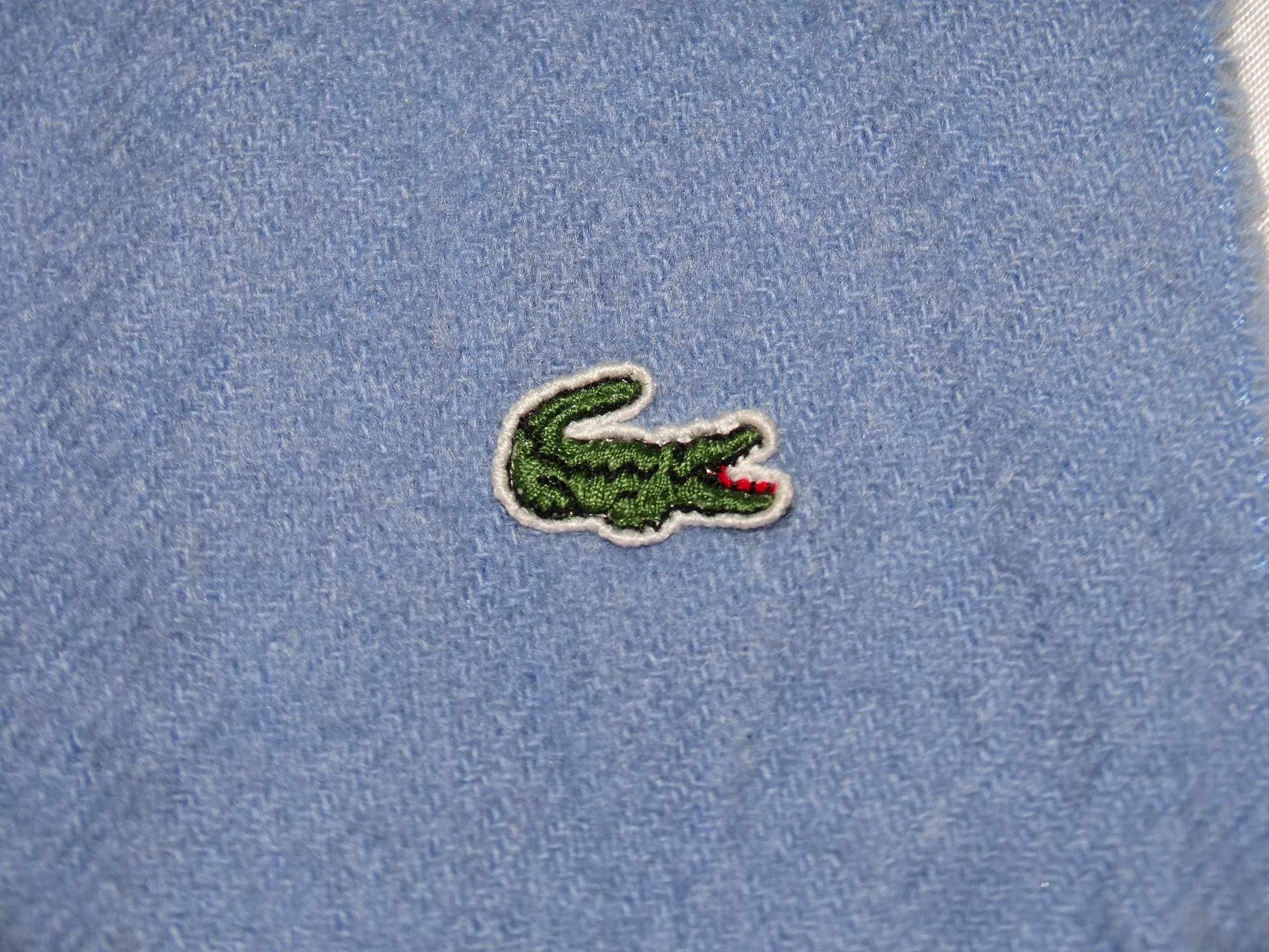Lacoste V1 Lacoste scarf made in France embroidery logo clear blue ...