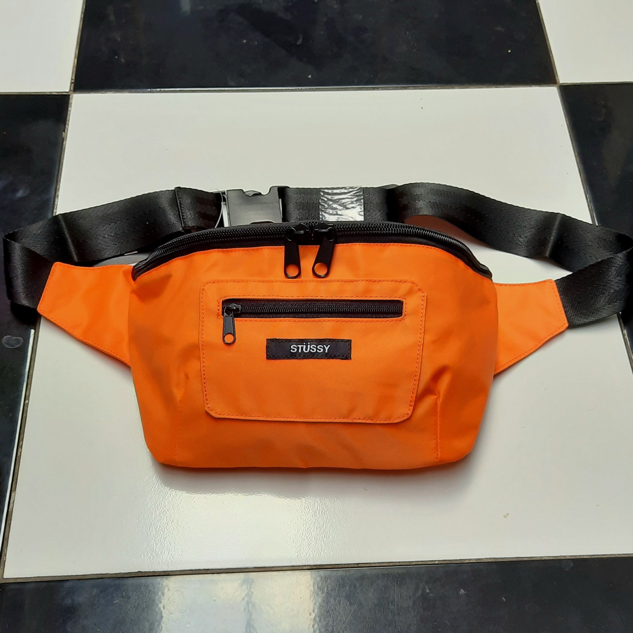 Streetwear × Stussy Stussy Orange Fanny Pack | Grailed