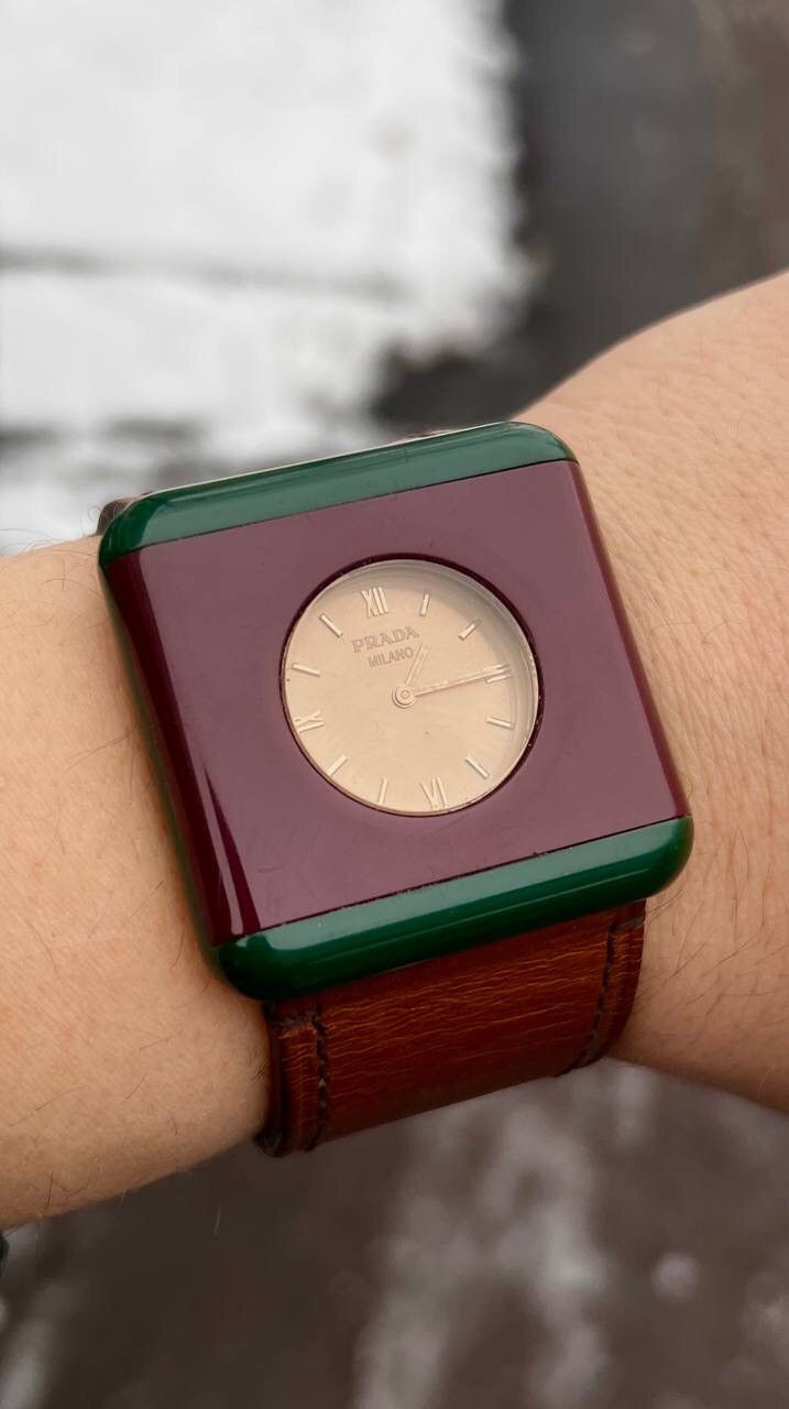 Luxury × Prada × Vintage Prada watch vintage in 2000s futuristic ...