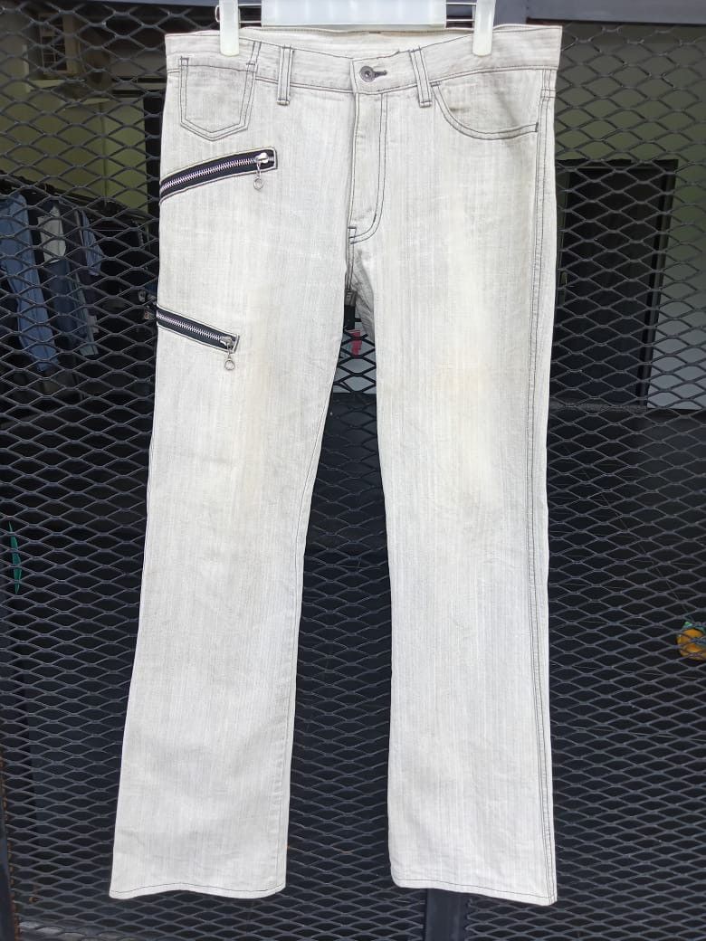 Japanese Brand Flare Jeans Edge Rupert Herringbone Multipocket Denim ...