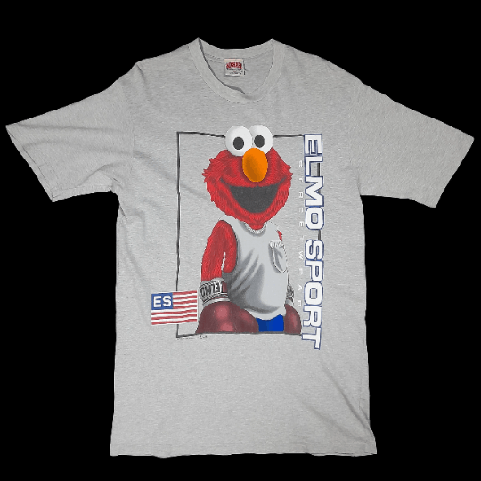 Vintage VINTAGE 90'S ELMO PARODY POLO MEMES CARTOON T-SHIRT | Grailed